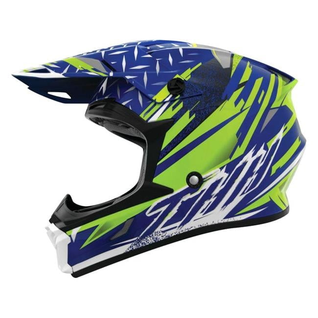 Thh T710X Assault Adult Street Motorcycle Helmet Blue/Yellow/Large ...