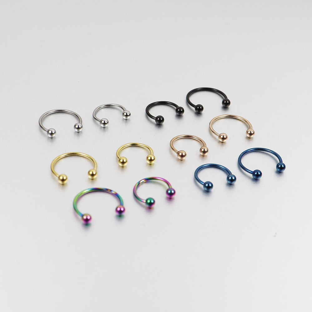 ThiCk and Thin Rod Stainless Steel PierCing Jewelry C Rod Horseshoe ...