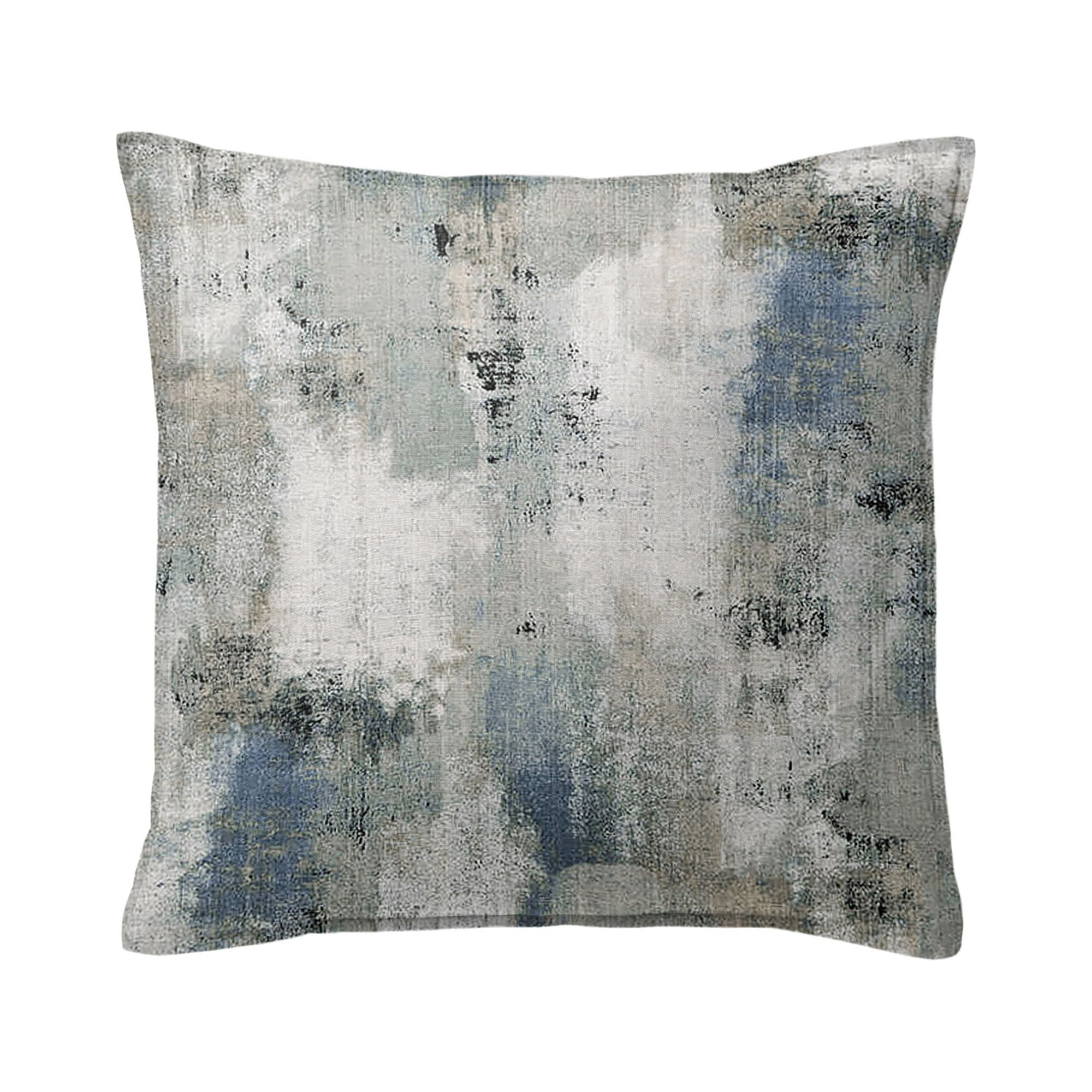 Thiago Linen Dark Denim Blue Decor Pillow (Feather Insert) 20" Square ...