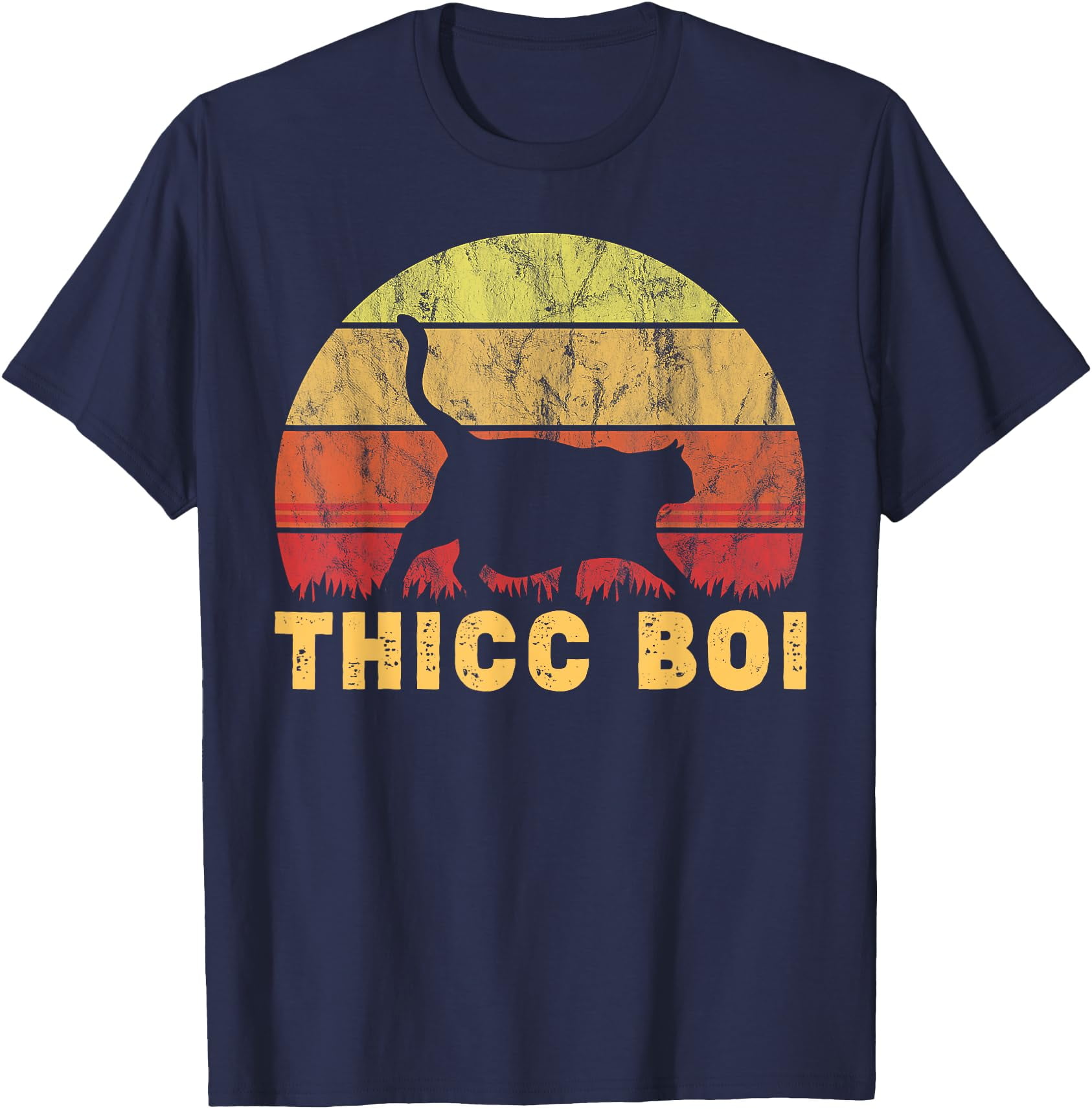 Thicc Boi Chonk Meme Fat Boy Cat Owner Softstyle T-Shirt for Men Women ...