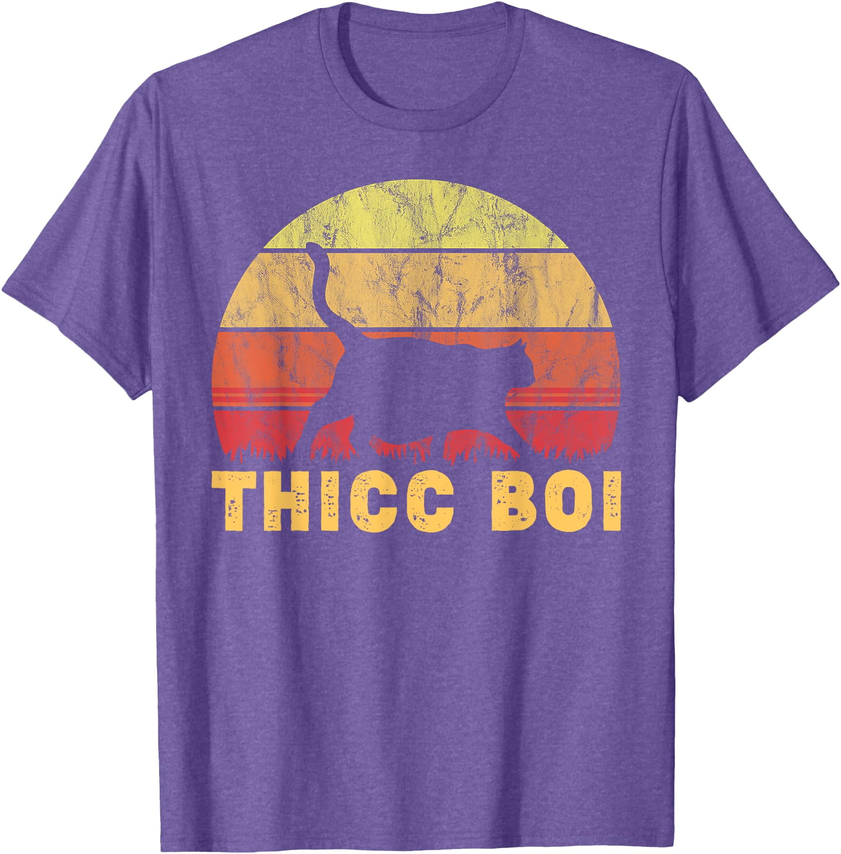 Thicc Boi Chonk Meme Fat Boy Cat Owner Softstyle T-Shirt for Men Women ...