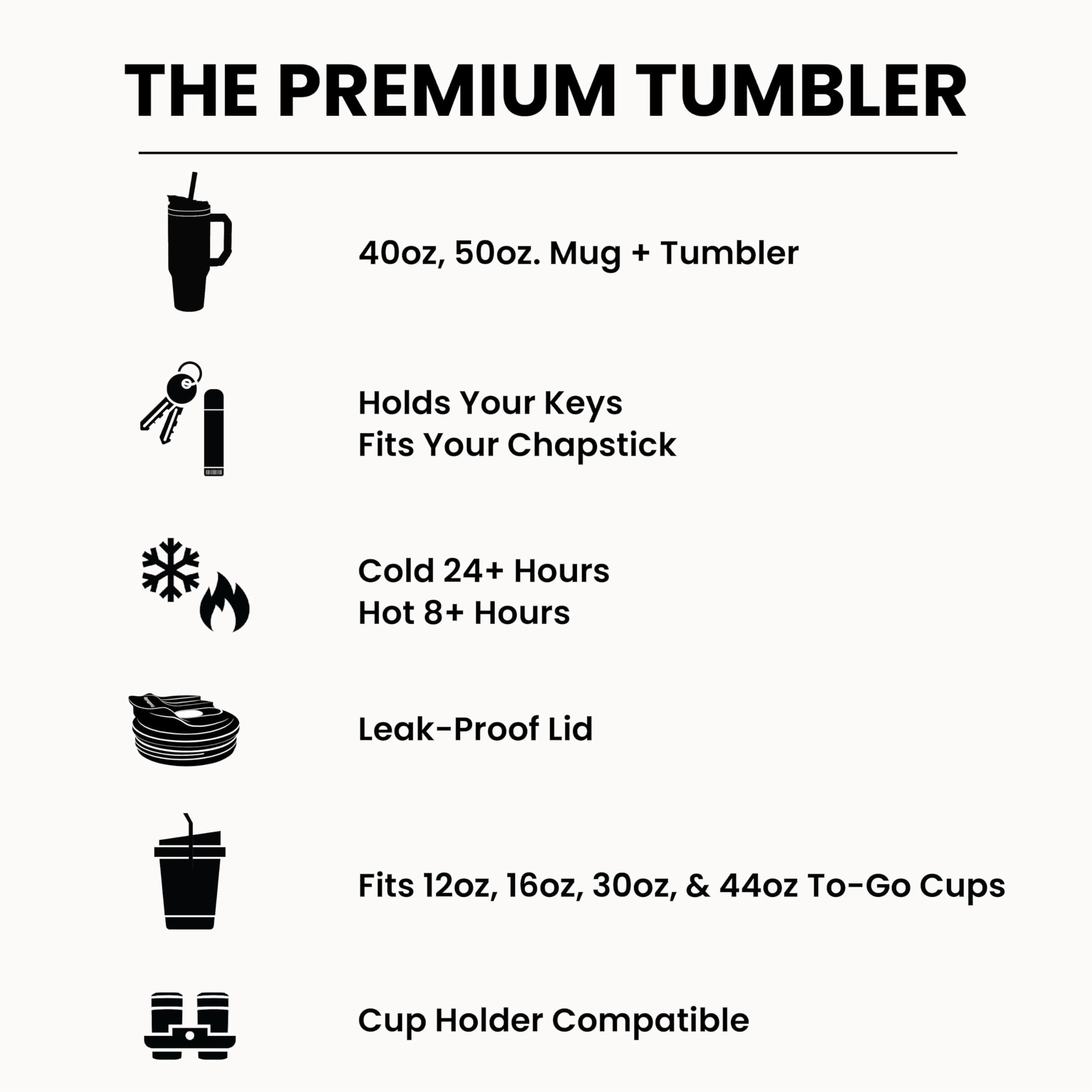 Thicc Buddy - 50 oz Stainless Steel Vacuum Insulated Tumbler with Lid ...