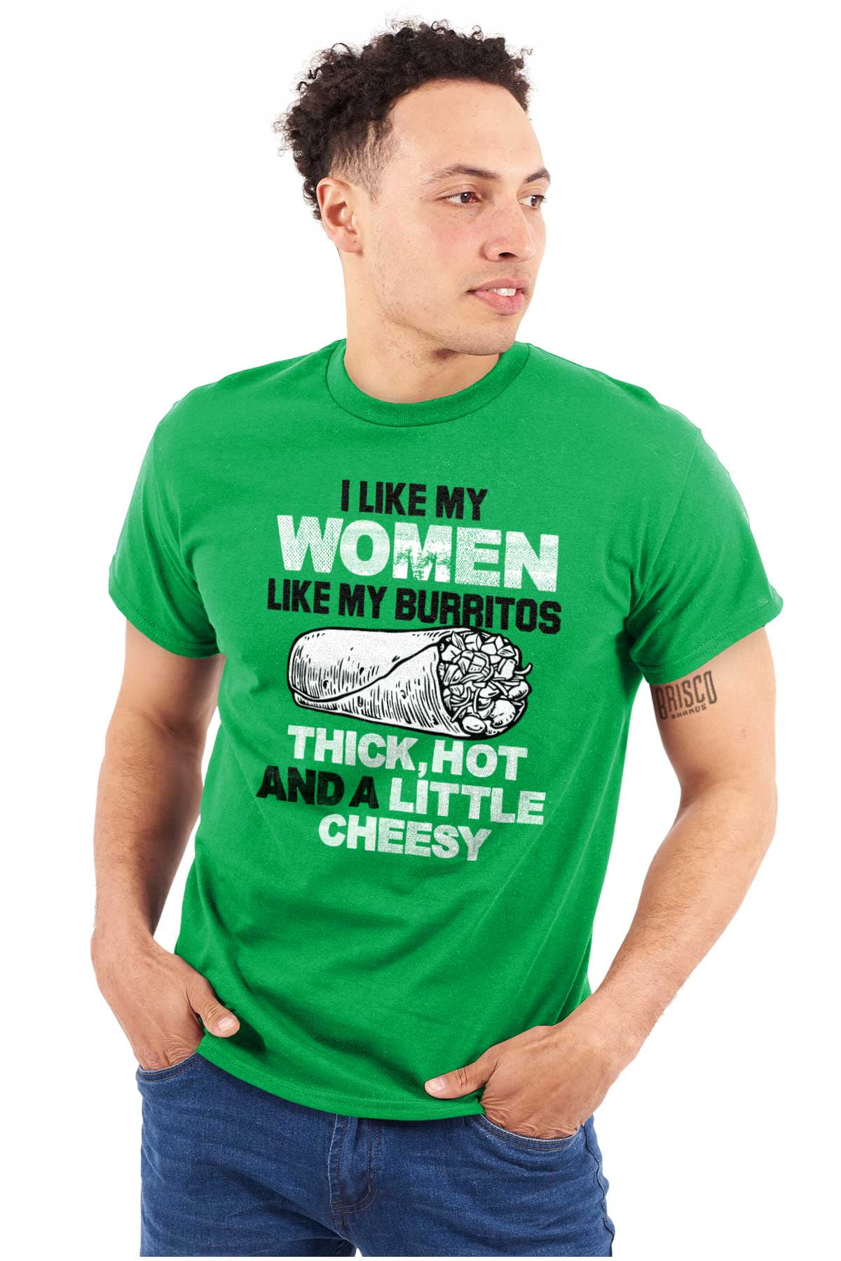 Thicc Hot Burrito Funny Taco Tuesday Men Big & Tall Graphic Tee Brisco ...