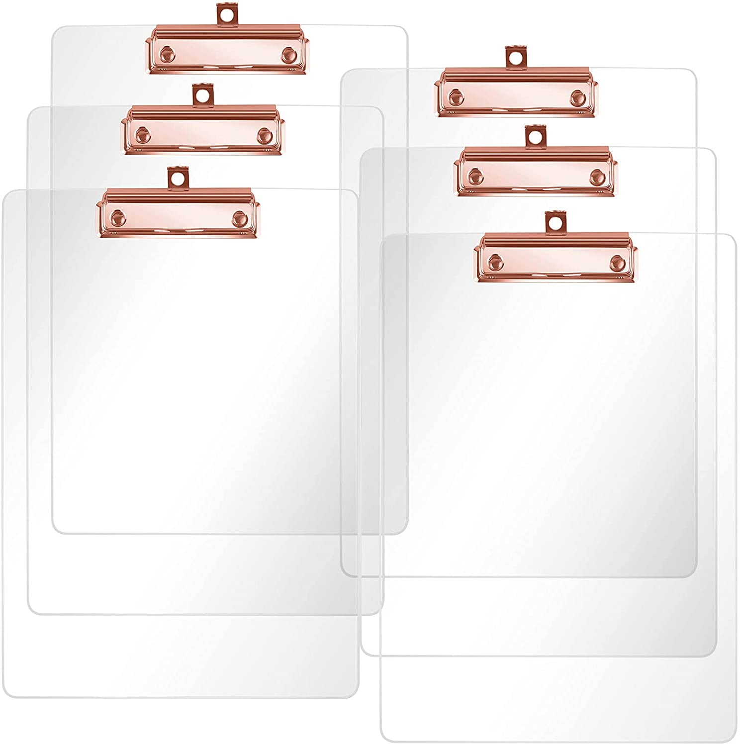 Thick Acrylic Clear Clipboards Cute Transparent Rose Gold Clipboard ...