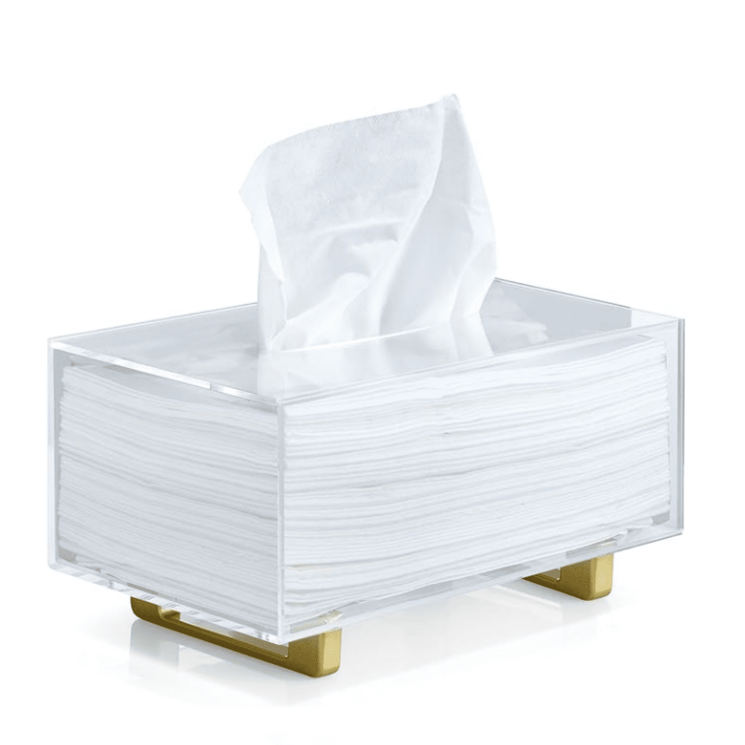 Thick Acrylic Tissue Box Holder Rectangular Clear Tissue Box Dispenser ...