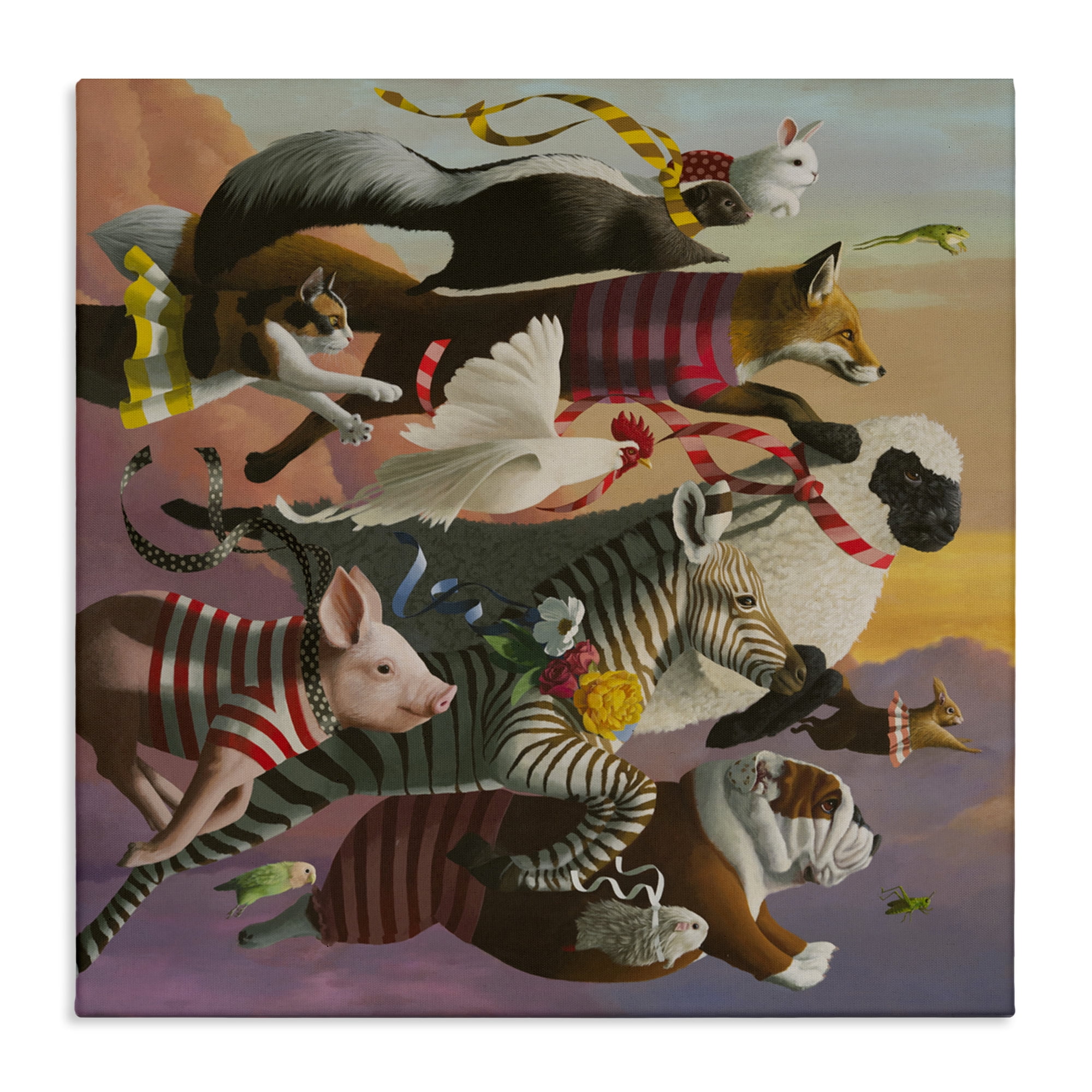 Thick As Thieves Animals Canvas Wall Art, design by Heather Gauthier ...