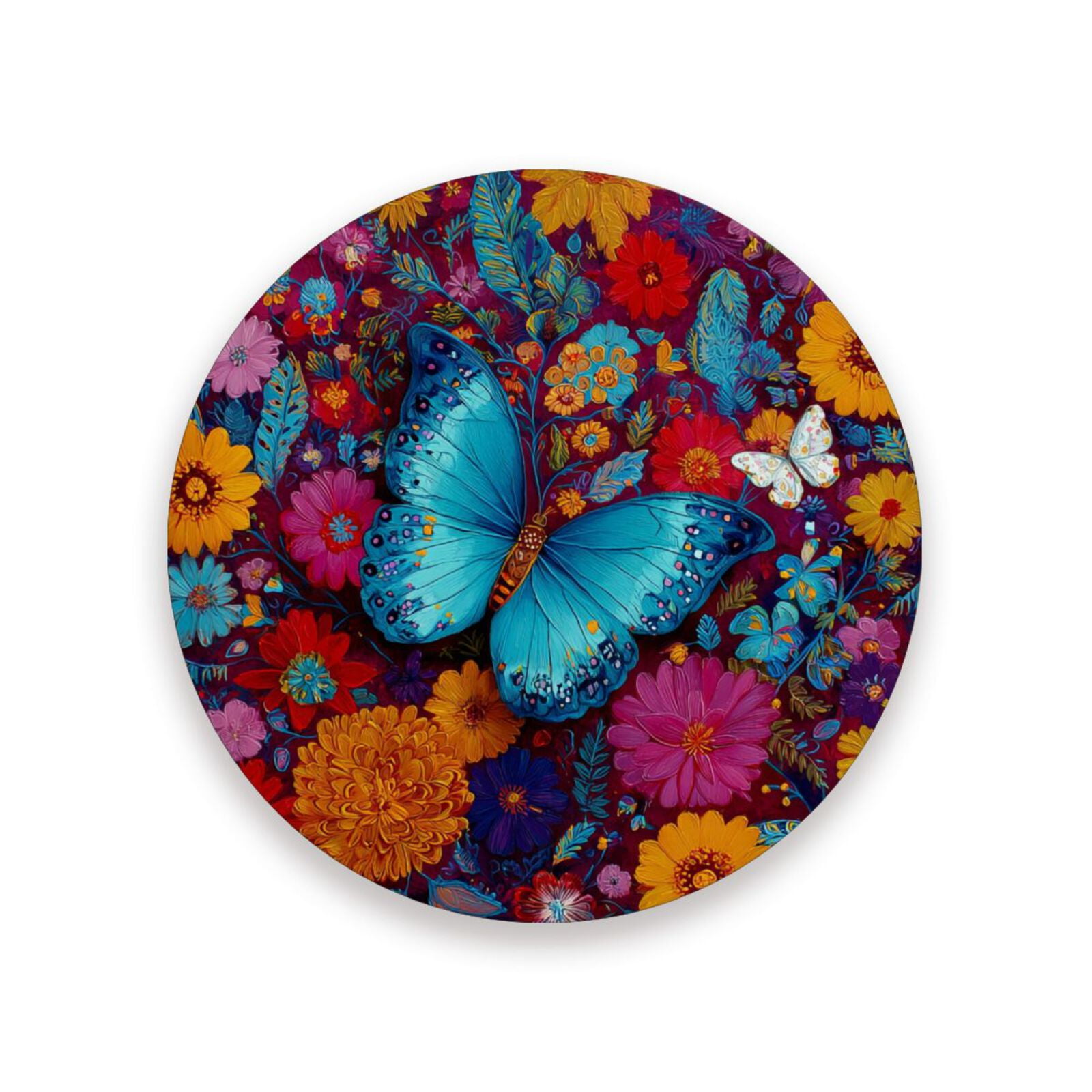 Thick Ceramic & Wood Coasters Set of （1/2/4 ）- 3.9 Inch Round Bar ...