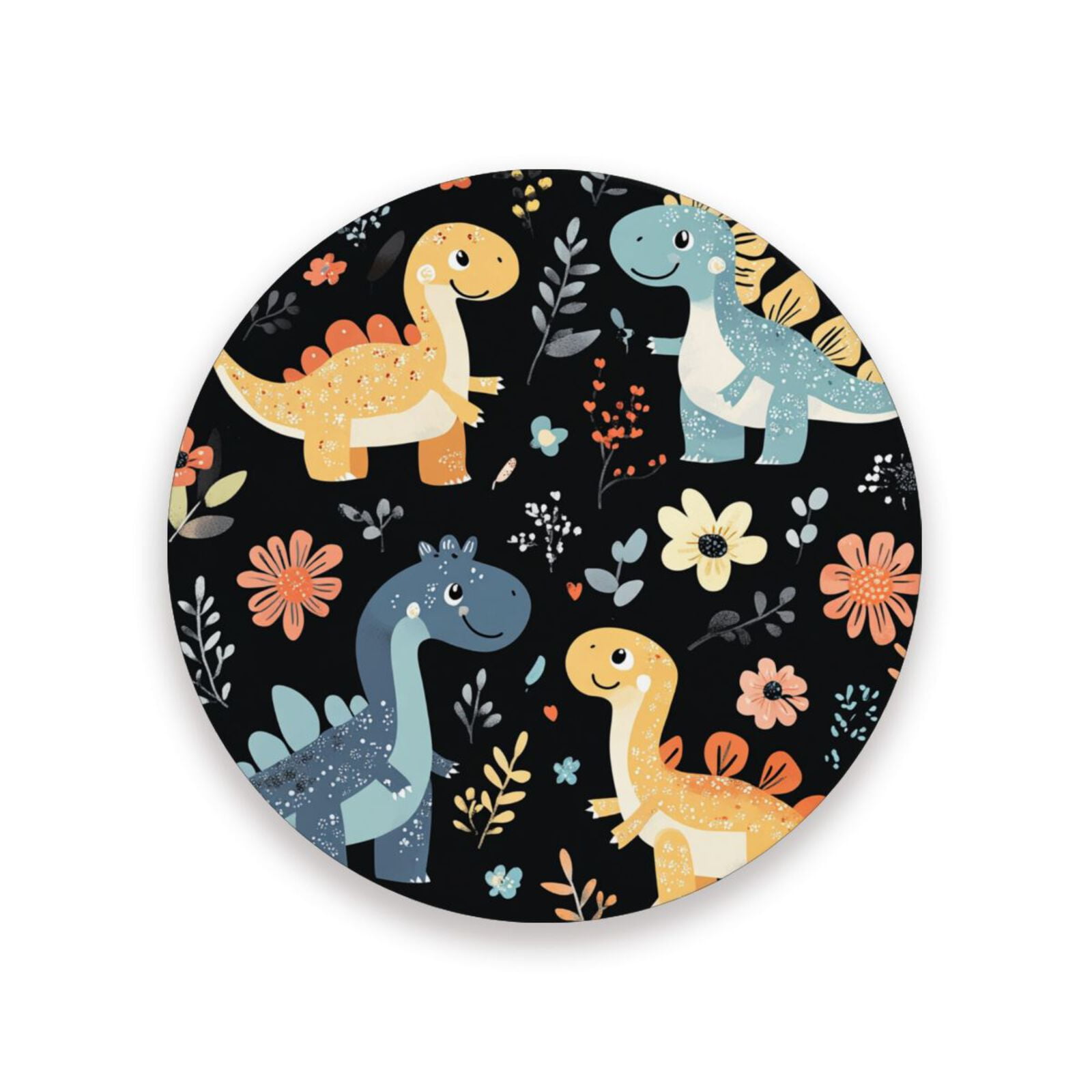 Thick Ceramic & Wood Coasters Set of （1/2/4）- 3.9 Inch Round Bar ...