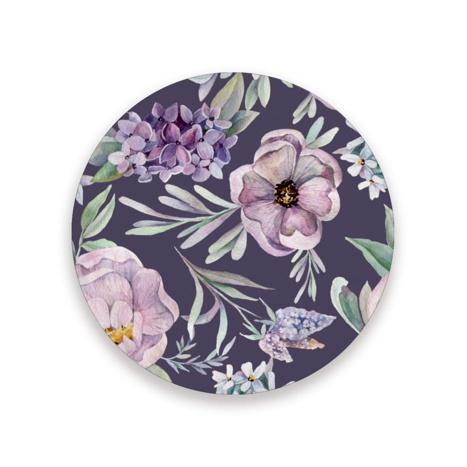 Thick Ceramic & Wood Coasters Set of （1/2/4 ）- 3.9 Inch Round Bar ...