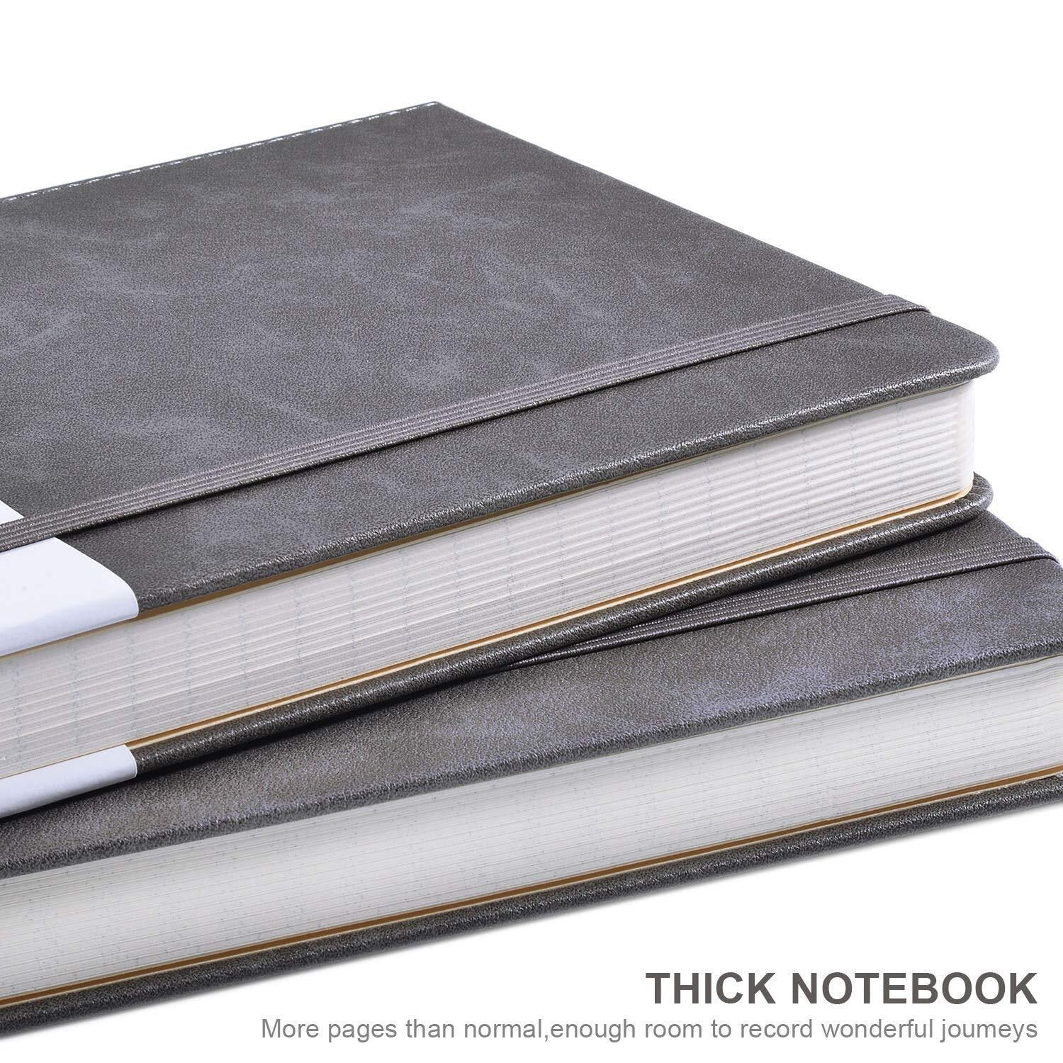 Thick Classic Notebook with Pen Loop - A5 College Ruled Hardcover ...