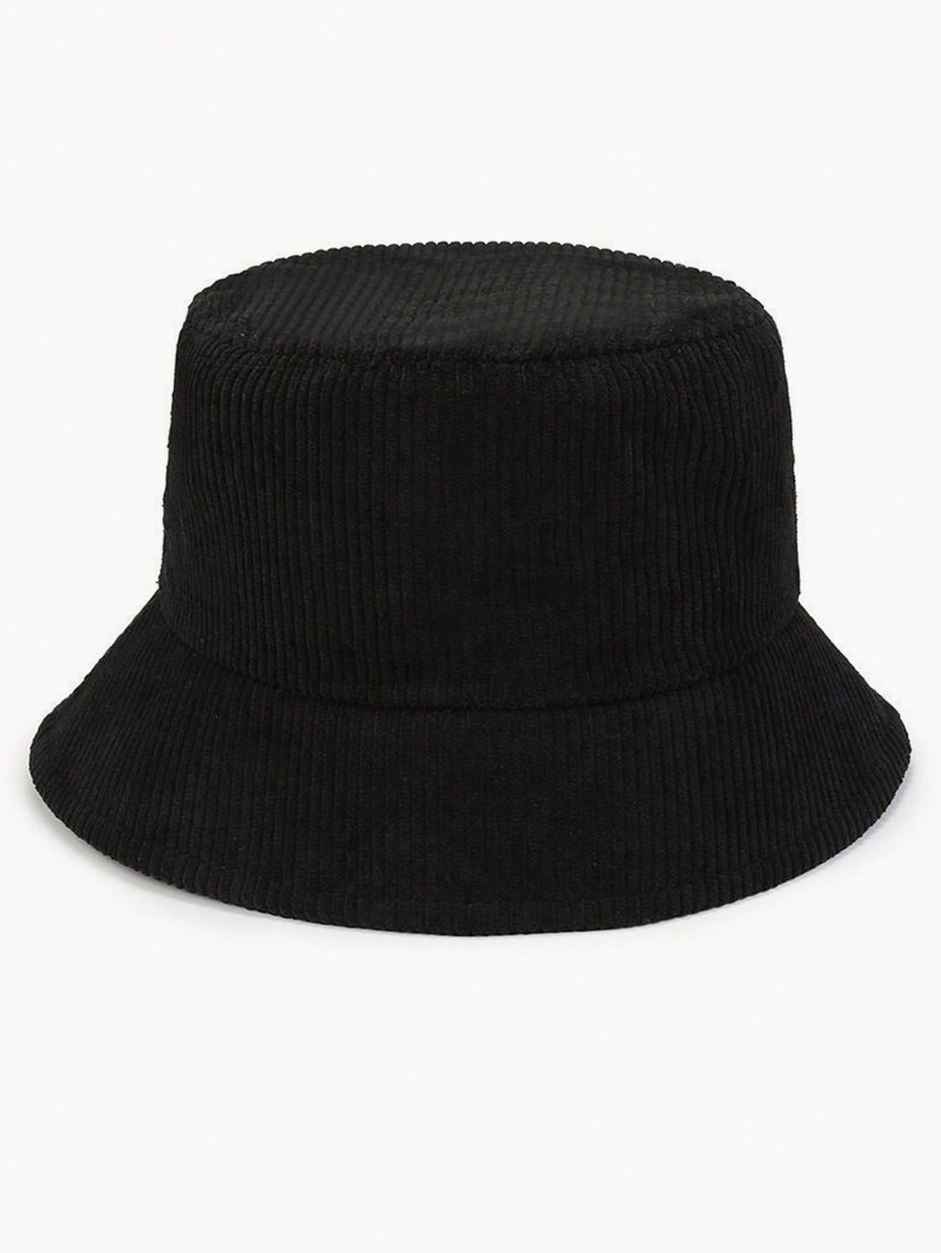 Thick Corduroy Simple Wide Brim Warm Bucket Hat - Walmart.com