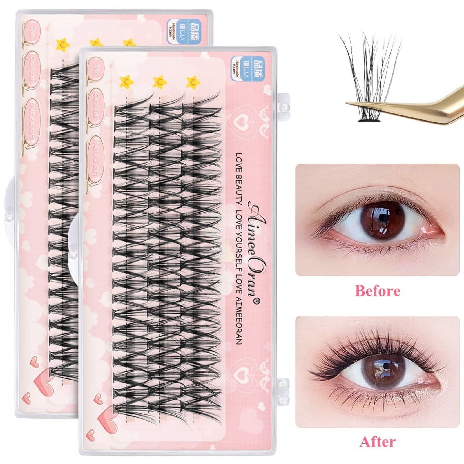 Thick Curling Lash Extensions Long Dramatic Thick Soft Light Lashes for ...