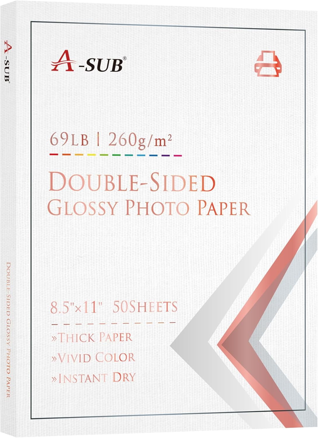 Thick Double Sided Glossy Photo Paper 69lb 8.5X11 Inches Heavyweight ...