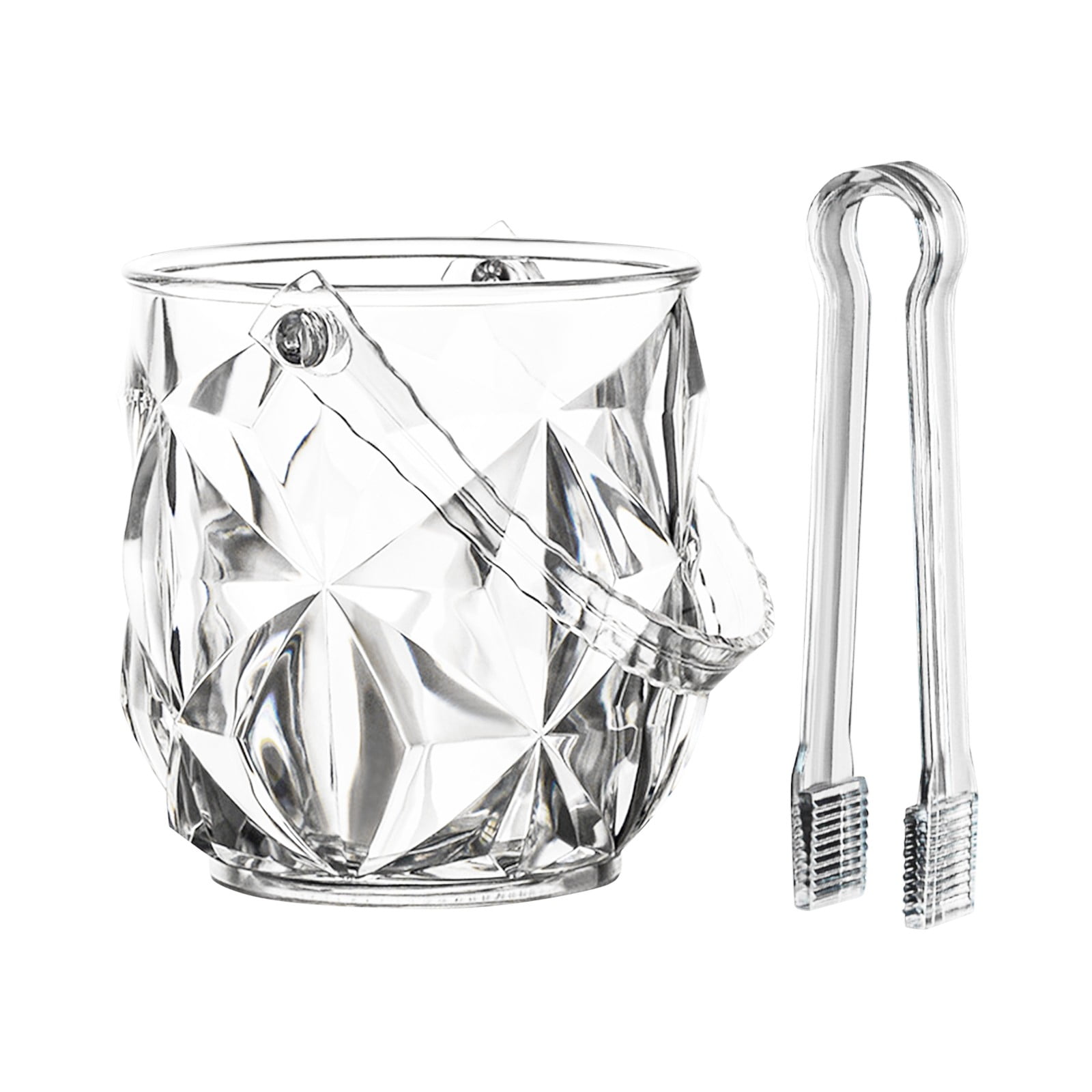 Thick and Drop Resistant Clear Acrylic Ice Buckets With Tongs and ...