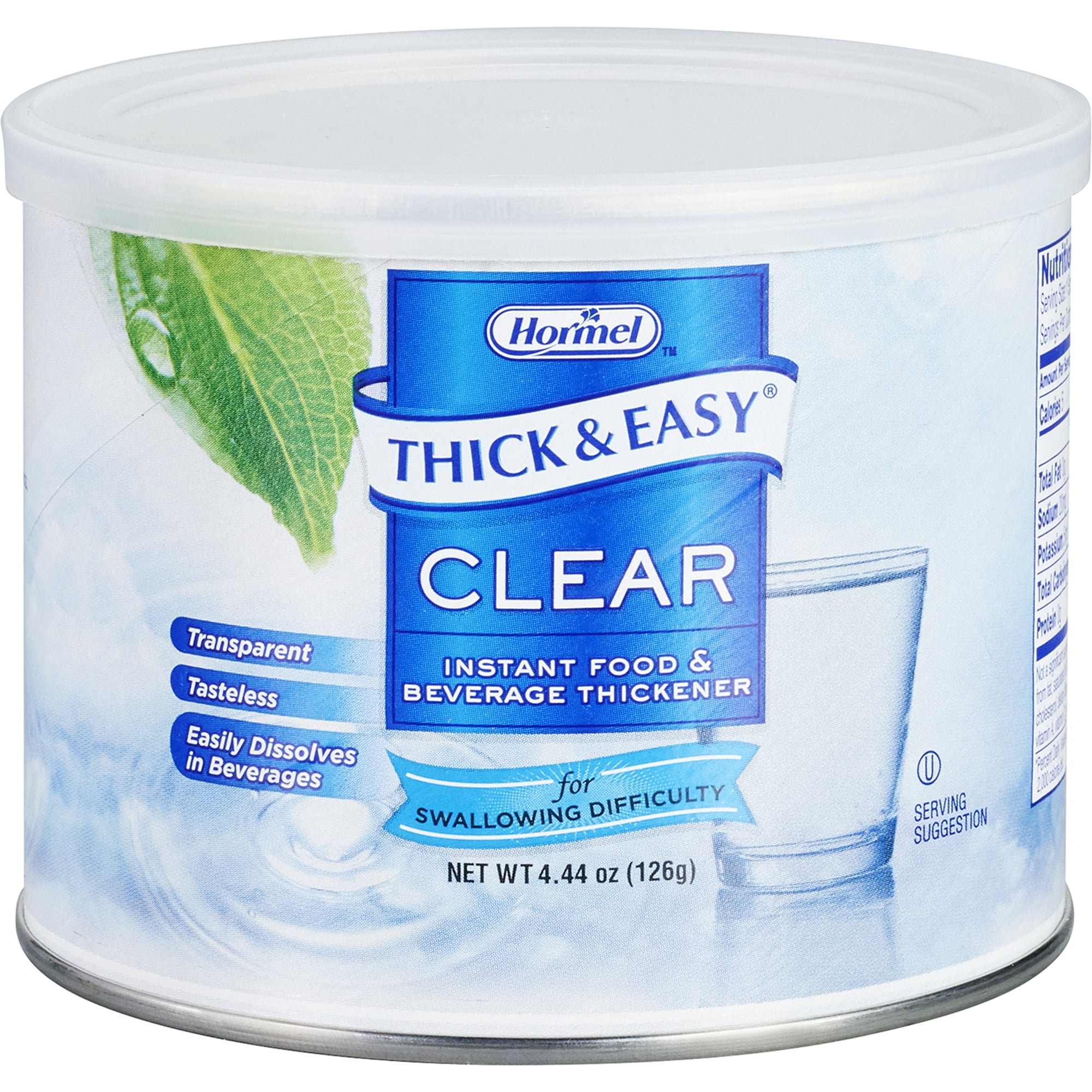 Thick & Easy Clear Instant Food & Beverage Thickener, Unflavored, 4.4 ...