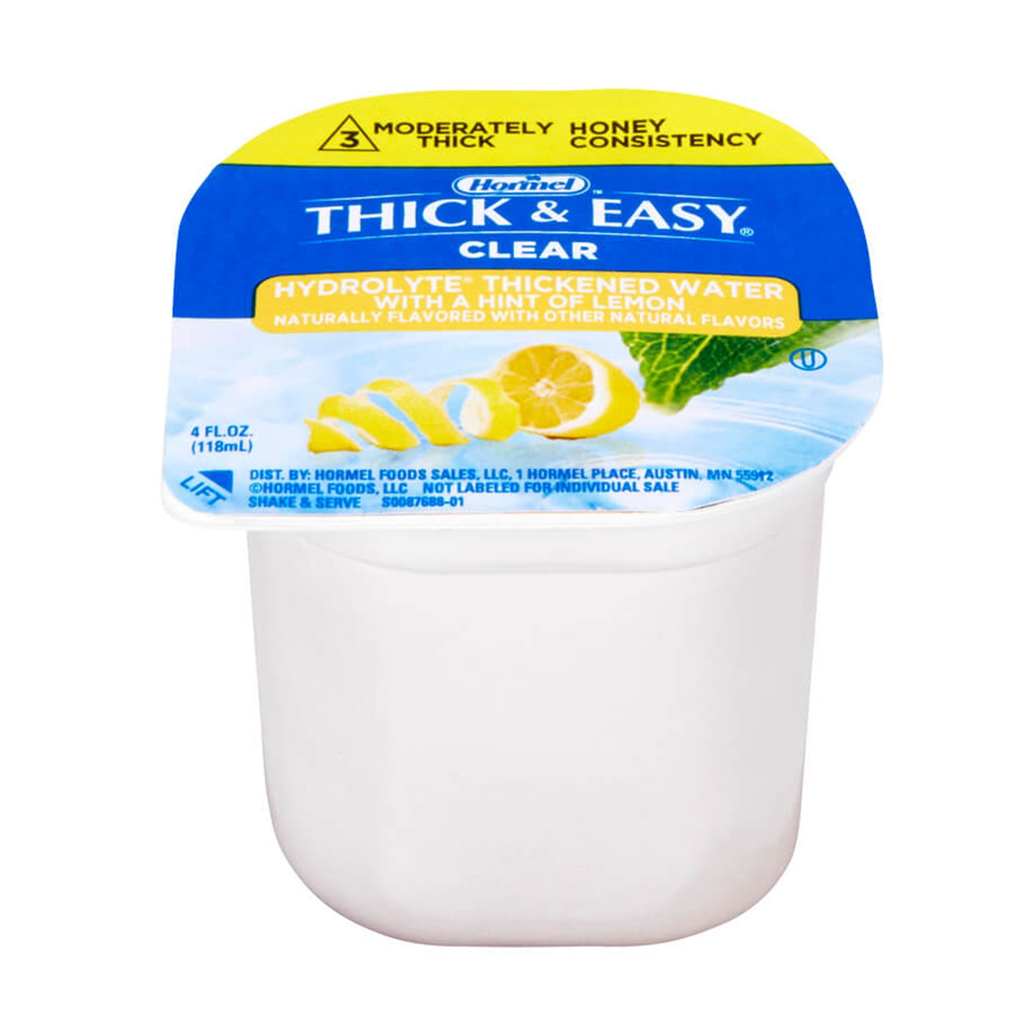 Thick & Easy Hydrolyte Thickened Water, Lemon Flavor, Honey Consistency ...