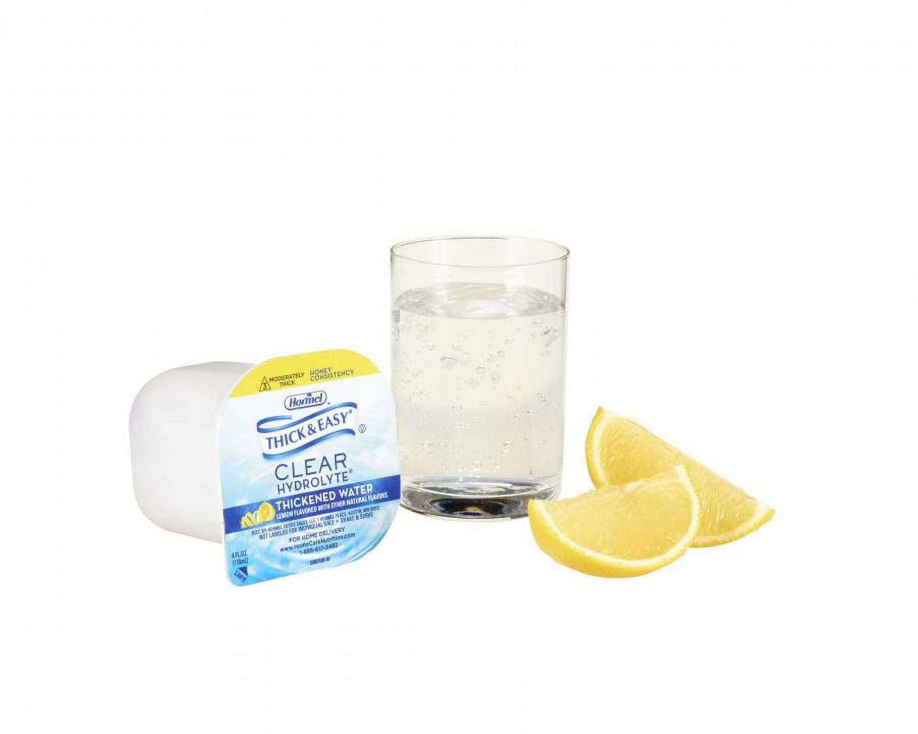 Thick & Easy Hydrolyte Thickened Water, Lemon, Honey Consistency, 4 ...