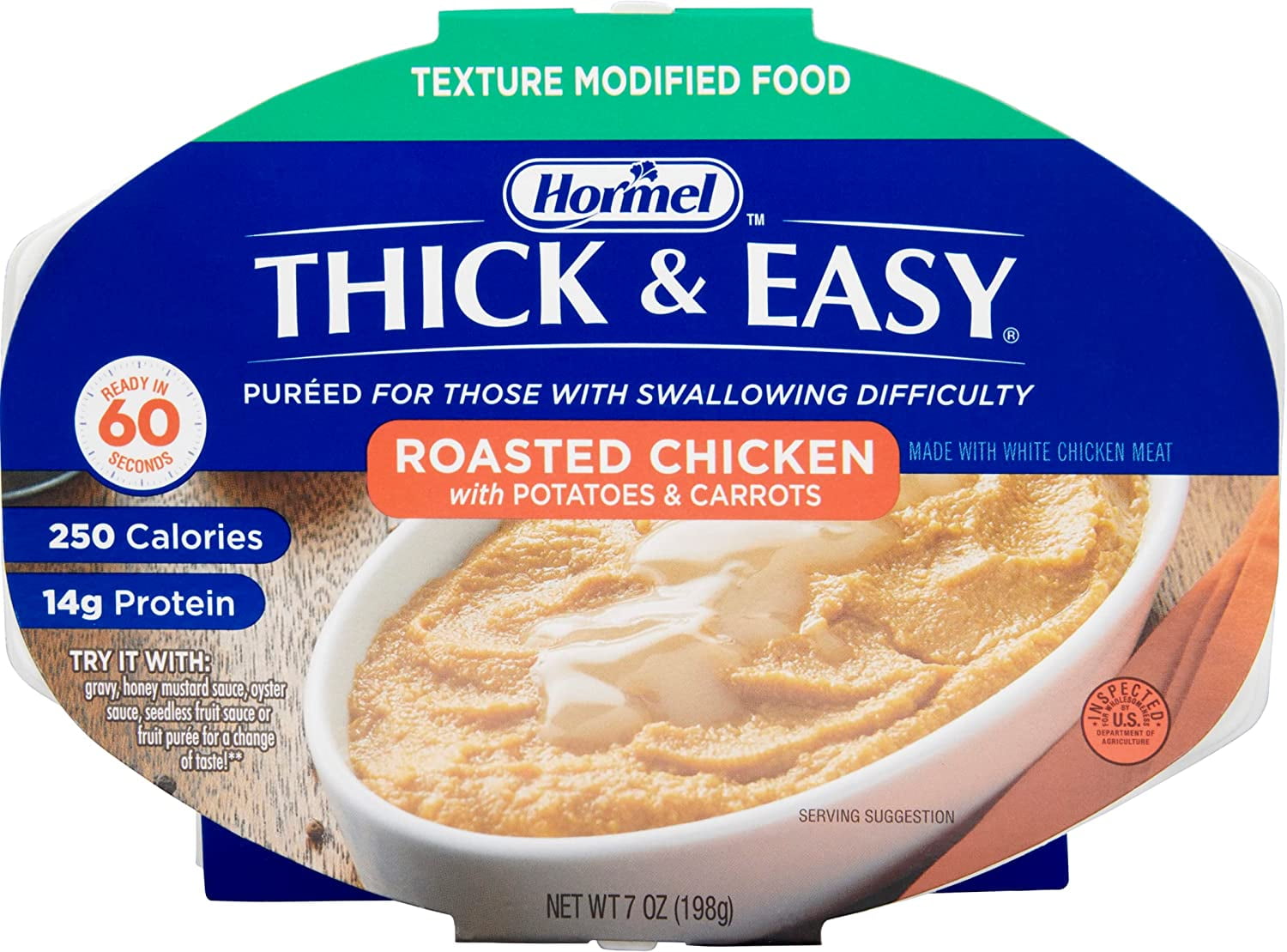 Thick & Easy Purees Roasted Chicken with Potatoes/Carrots Ready Meal, 7 ...