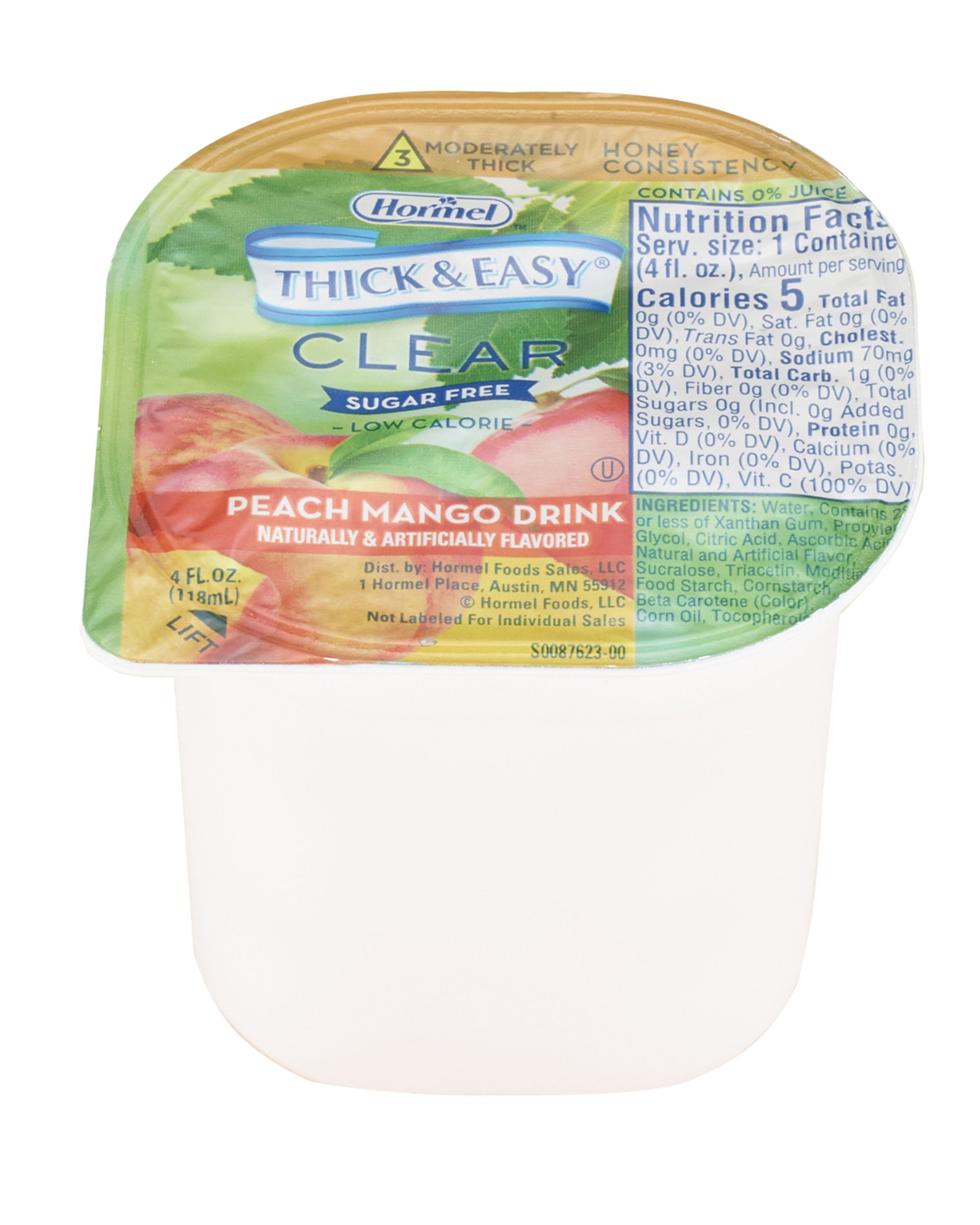 Thick & Easy Sugar Free Thickened Beverage, 4 oz. Container Portion Cup ...