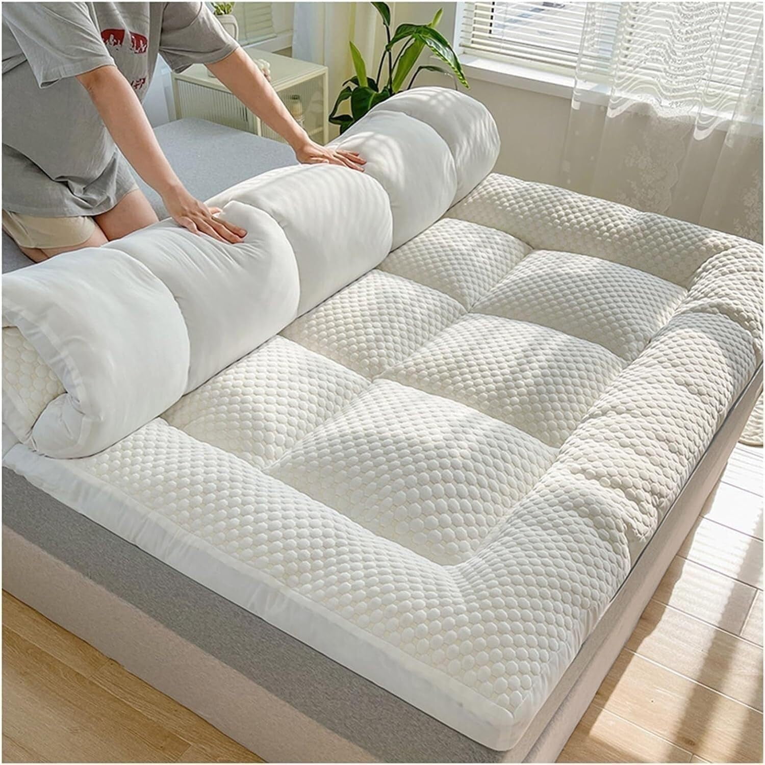 Thick Floor Mattress, roll-up futon Mattress, Yoga mat, Student ...