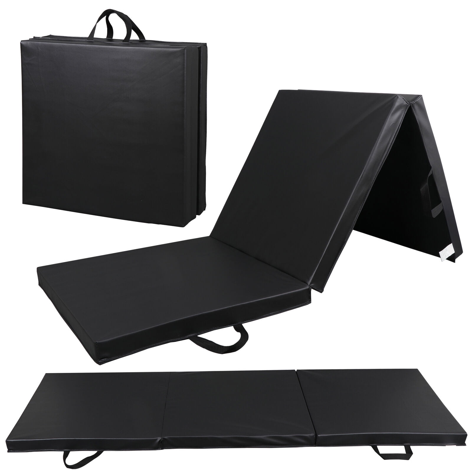High Density Tri-Fold Foam Exercise Mat with Handles for Gymnastics ...