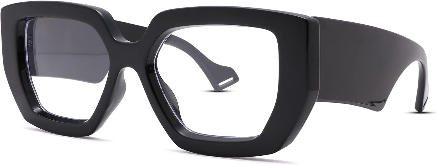 Thick Frame Blue Light Glasses for Women Men Fashion Square Computer ...
