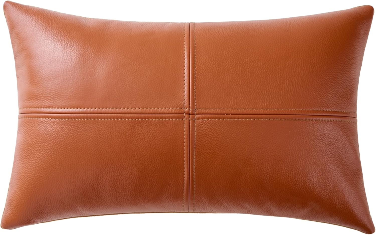 Thick Full Grain Cowhide Leather Pillow Cover - Sofa Cushion Case ...
