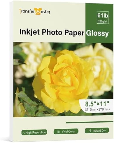 Thick Glossy Photo Paper 8.5X11 Inches 61LB Heavyweight Cardstock Paper ...