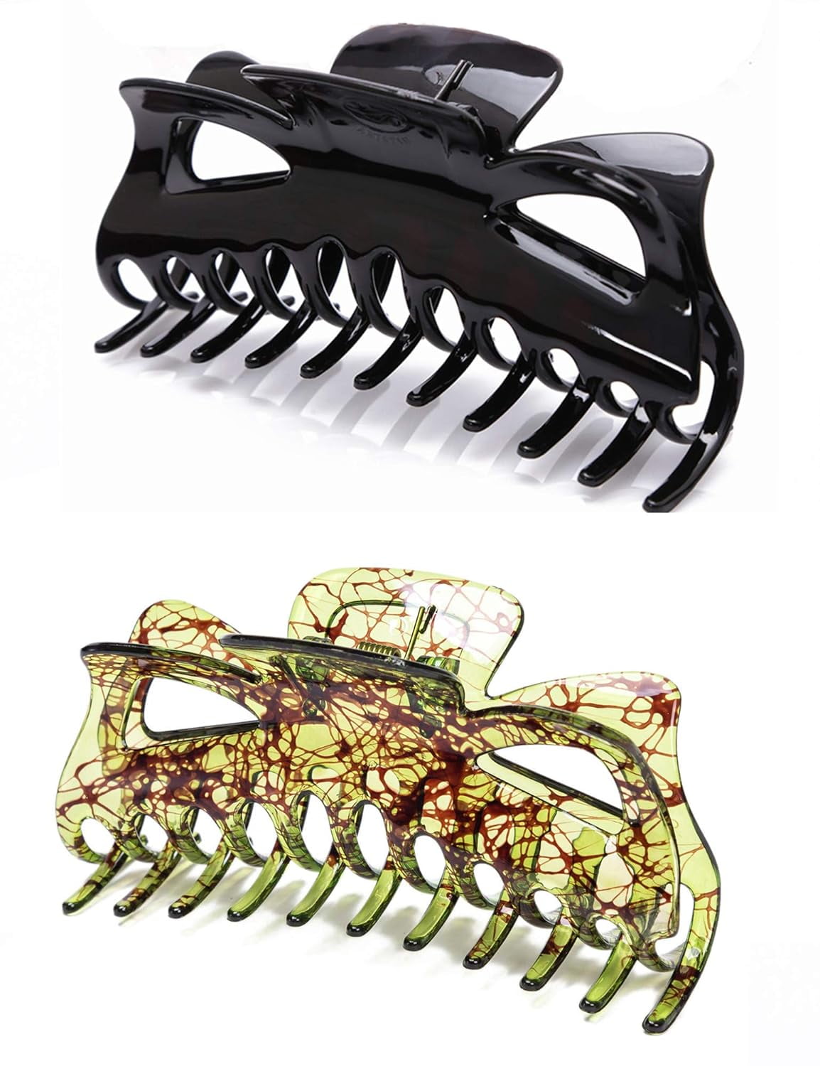Thick Hair Super Large Clips Crystal Plastic Claw Clamps Hairgrips ...