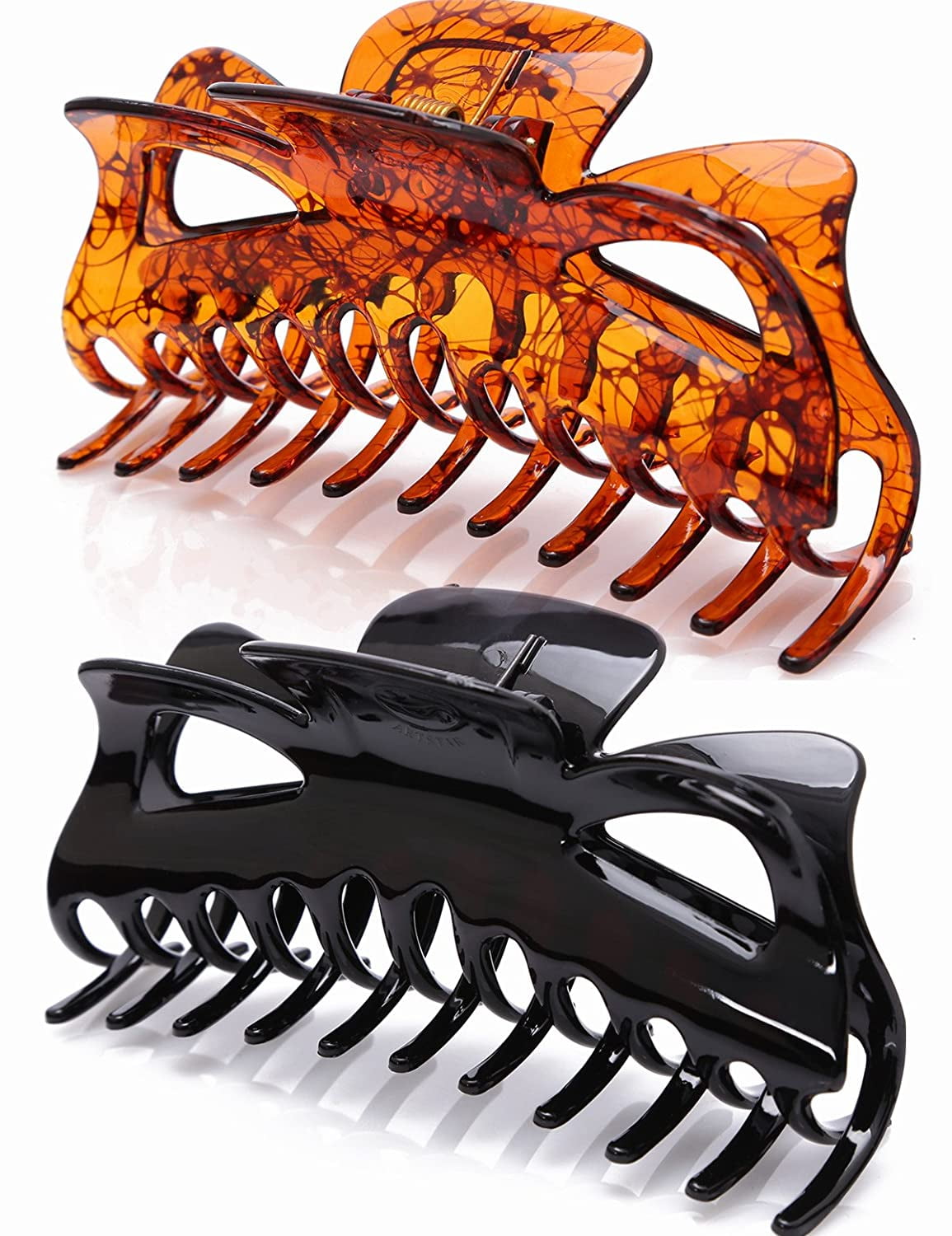 Thick Hair Super Large Clips Crystal Plastic Claw Clamps Hairgrips ...