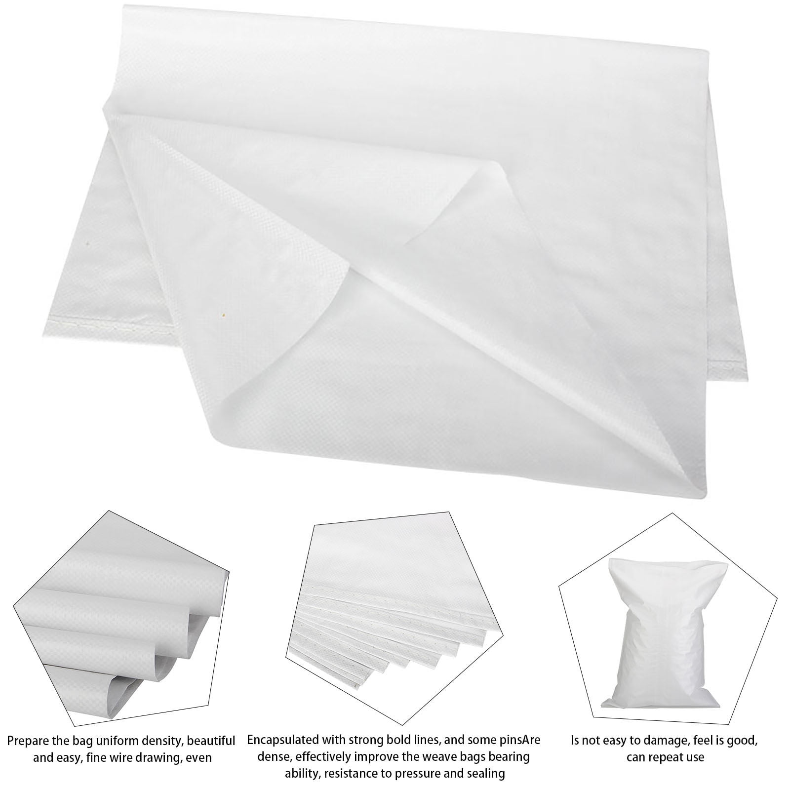 Thick Hite Woven Bag Flooding Sandbag Packaging Bags 15x24in Drying ...