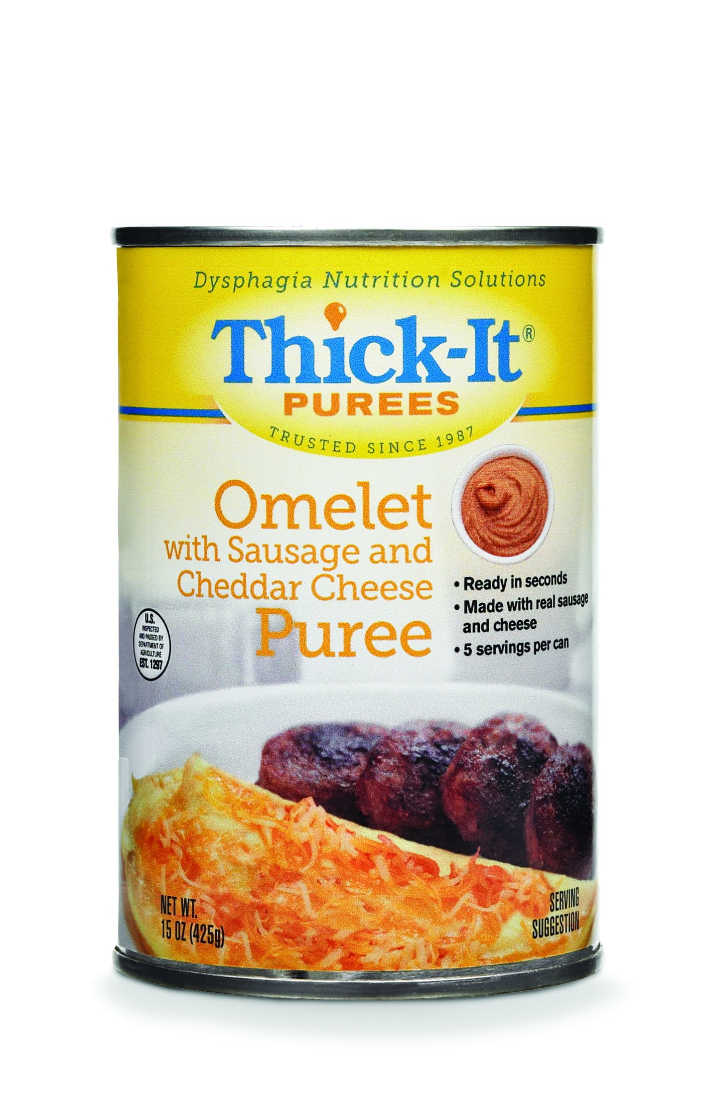 Thick-It Pre-Made Omelet with Sausage and Cheddar Cheese Puree, 15 oz ...