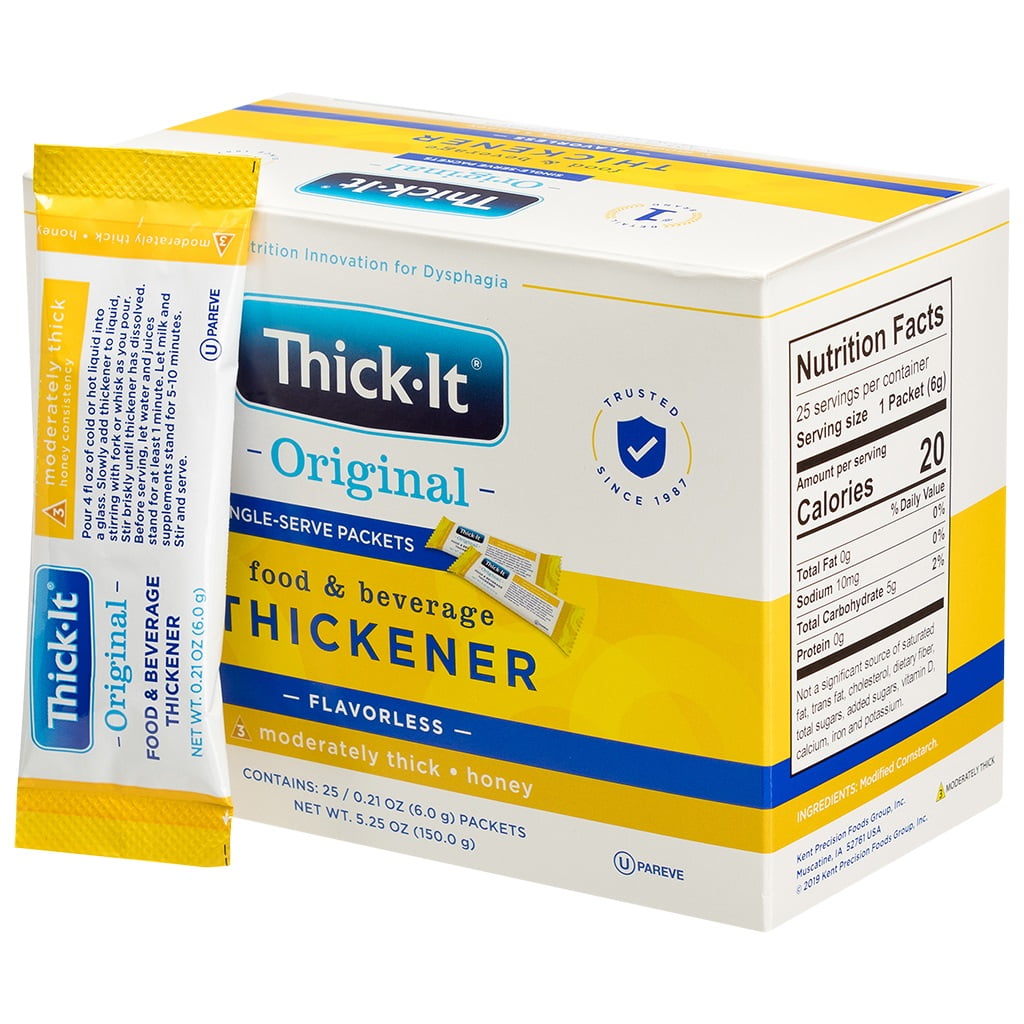 Thick-It Original Food & Beverage Moderately Thick Single-Serve Packets ...