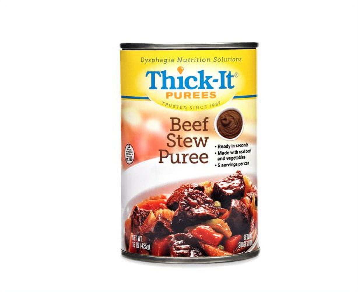 Thick-It Puree Beef Stew, Ready to Use, Non-Perishable Prepared Lunch ...