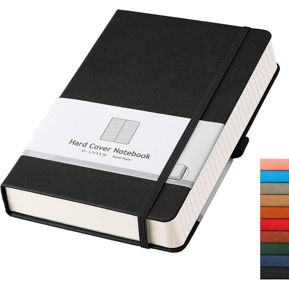 Thick Journal Lined Notebook - 320 Numbered Pages Journal for Women A5 ...