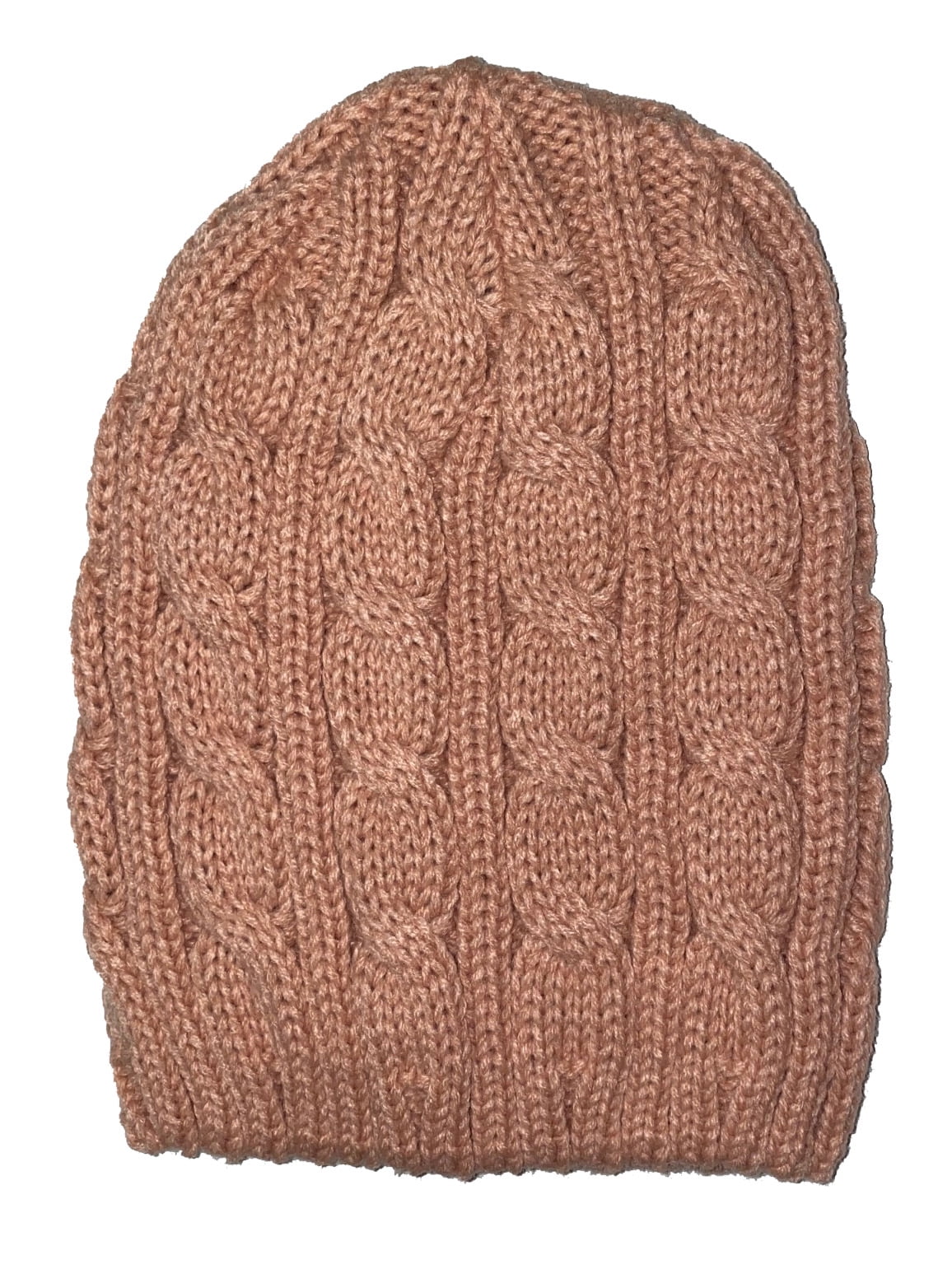 Thick Knitted Cuffless Beanie, Light Pink - Walmart.com