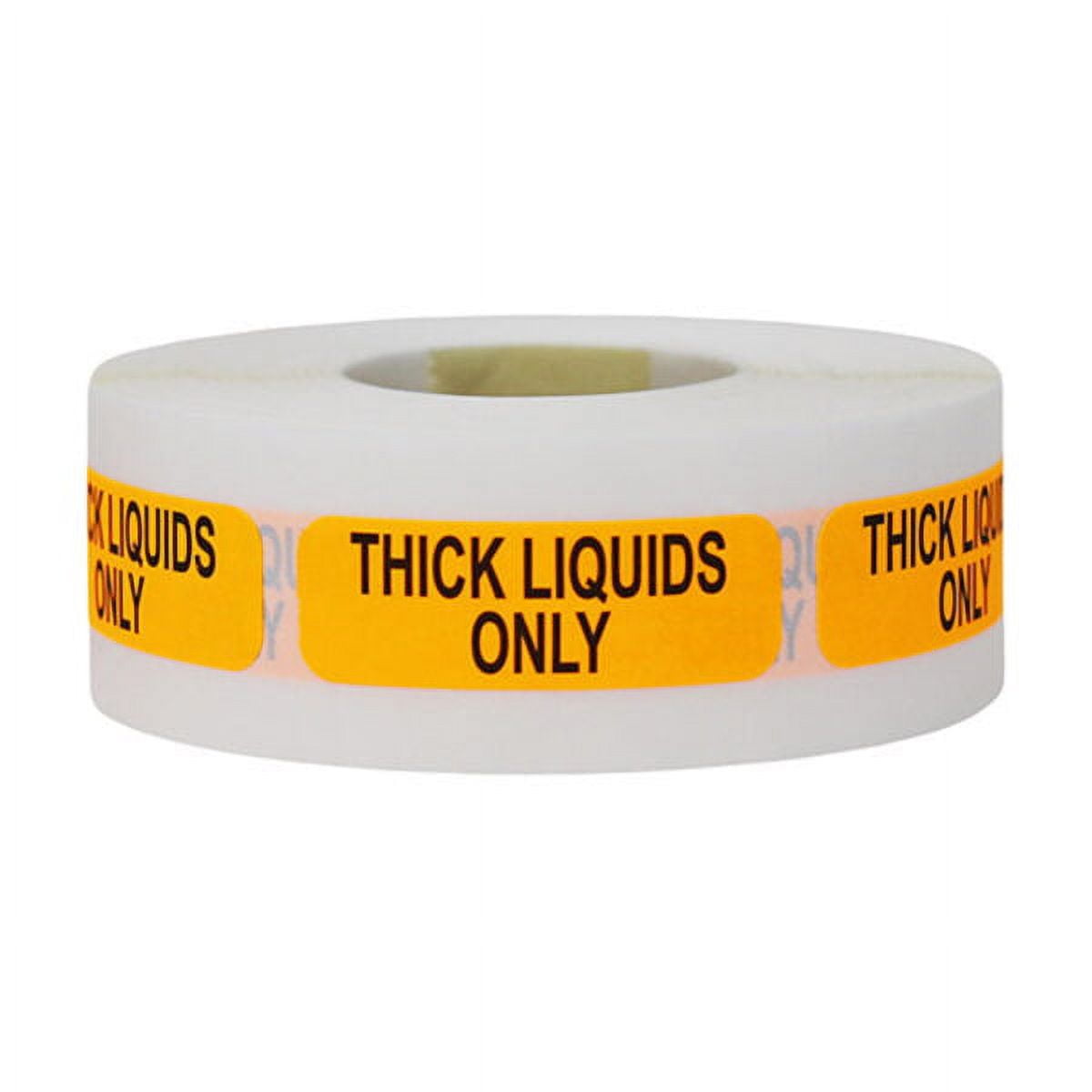 Thick Liquids Only Medical Healthcare Orange Labels | 0.5 x 1.5" inch ...
