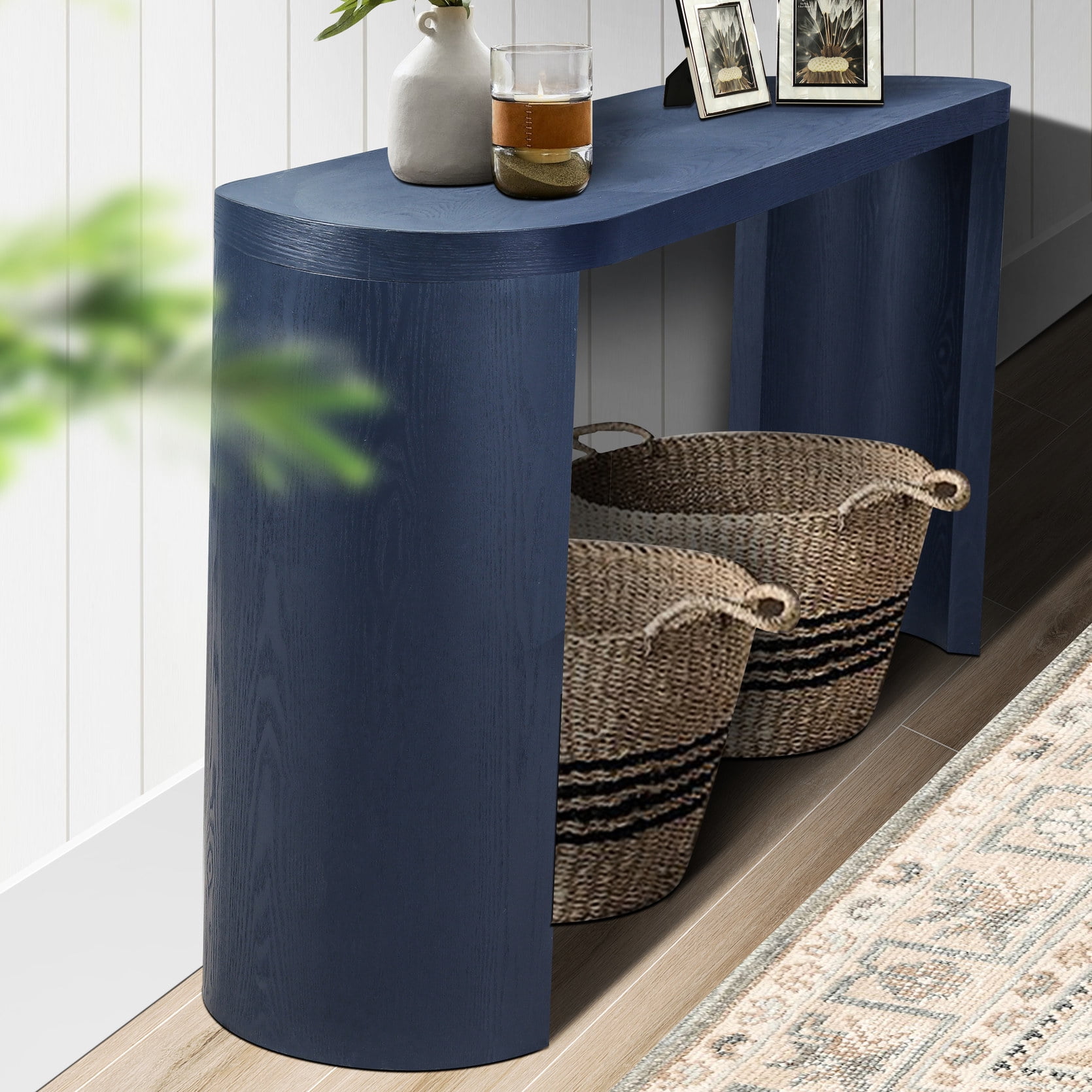 Thick MDF Table, T-shaped Base Structure | In Living Room or Entryway ...