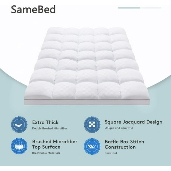 230TC Luxurious Down Alternative Mattress Topper - Assorted Sizes - By ...
