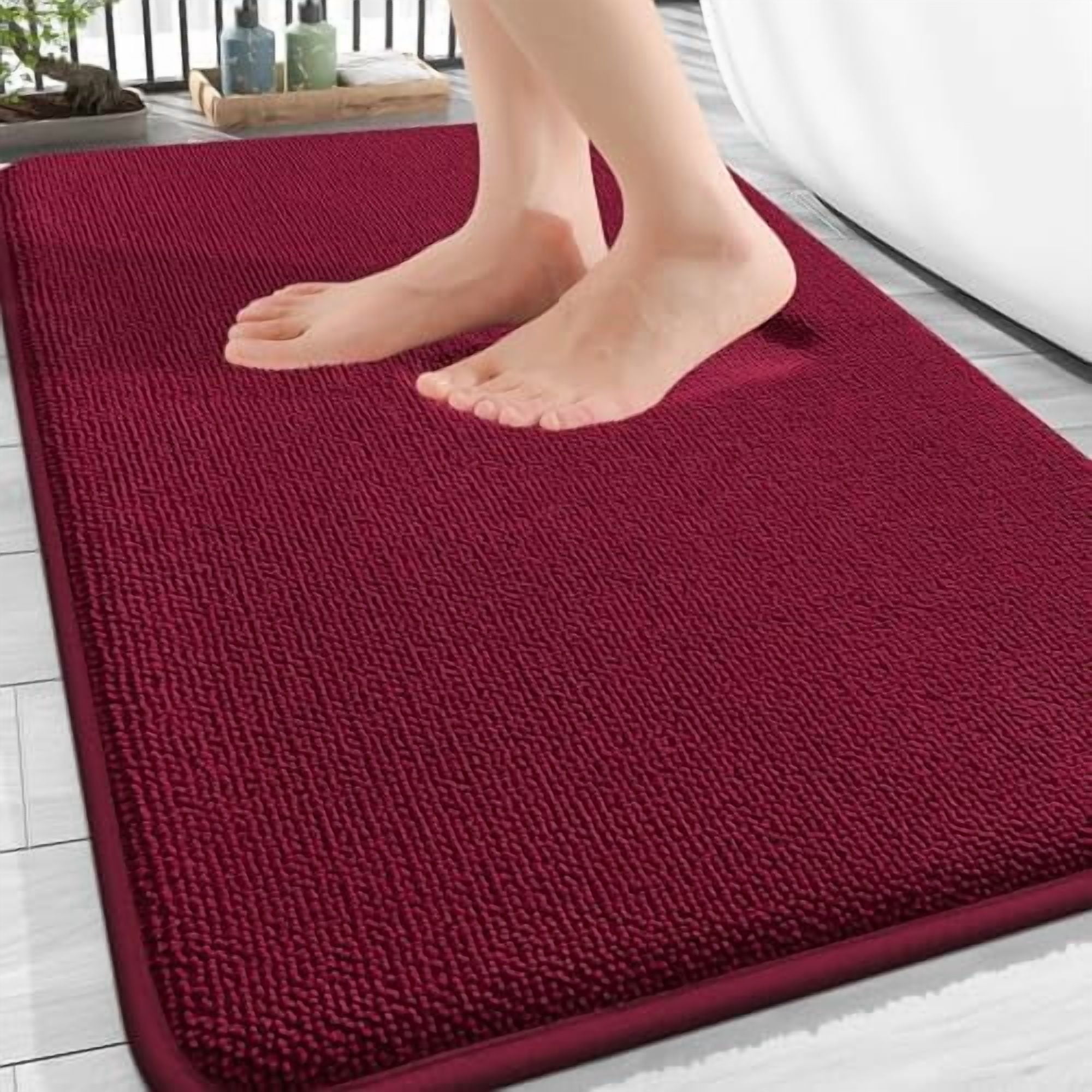 Thick Memory Foam Bath Mat Rug 30x20, Extra Soft Absorbent Bathroom Rug ...