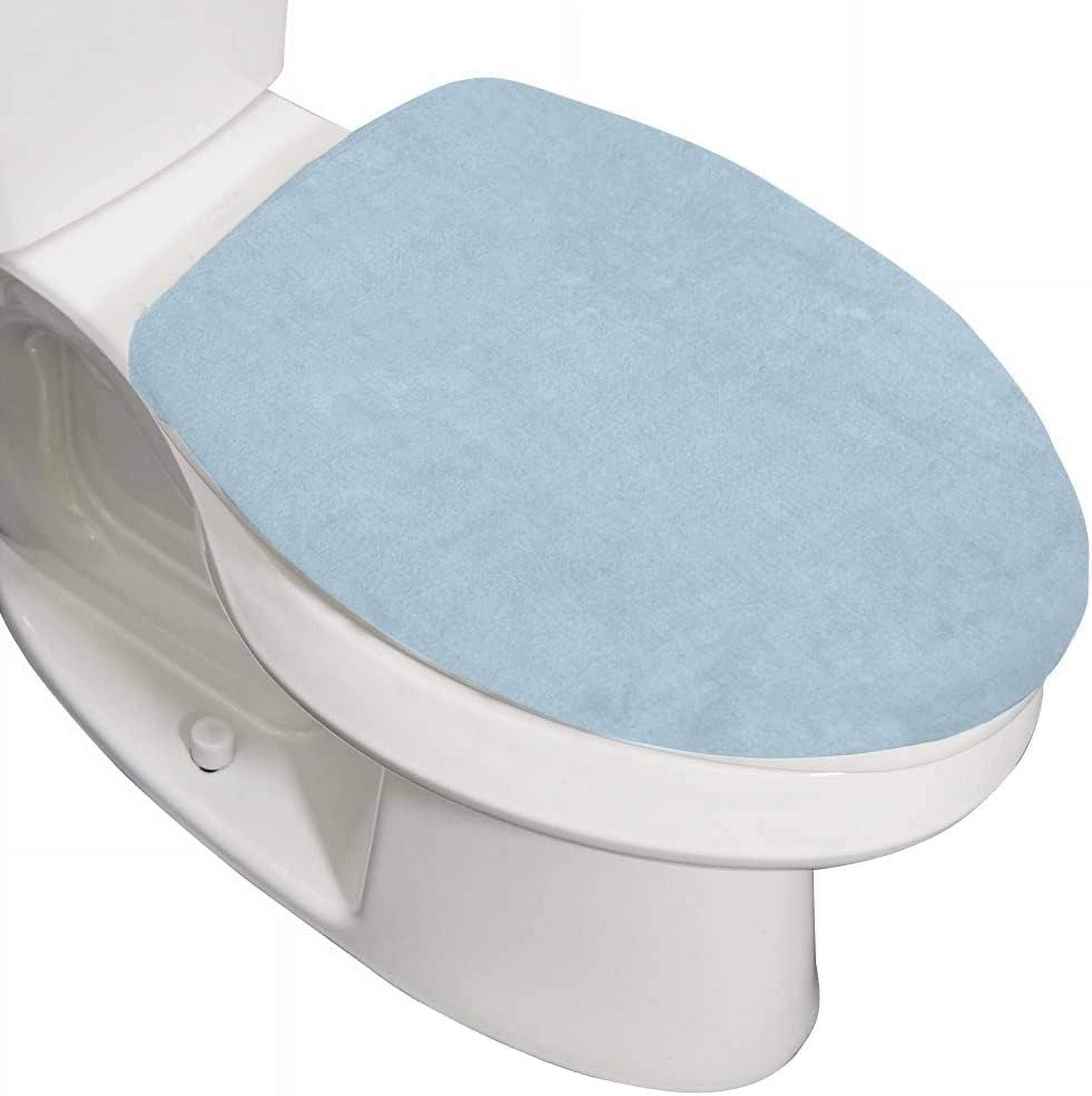 Thick Memory Foam Bathroom Toilet Lid Seat Cover, Soft Velvet Topside ...