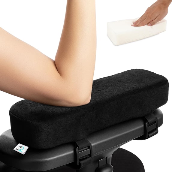 Thick Memory Foam Office Chair Arm Pads - Armrest Covers Provide Elbow ...