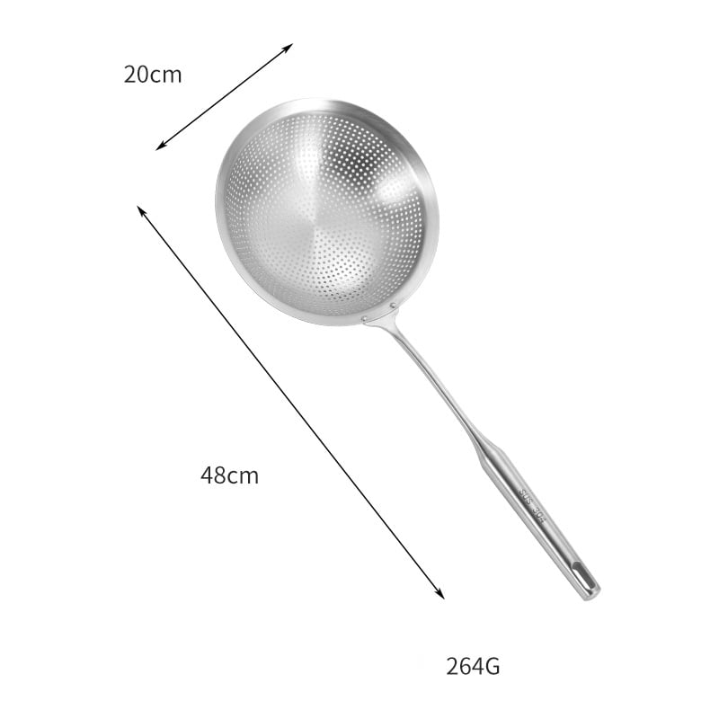 Thick Mesh Grid 304 Stainless Steel Oil Skimmer Vegetables Colander Soy ...