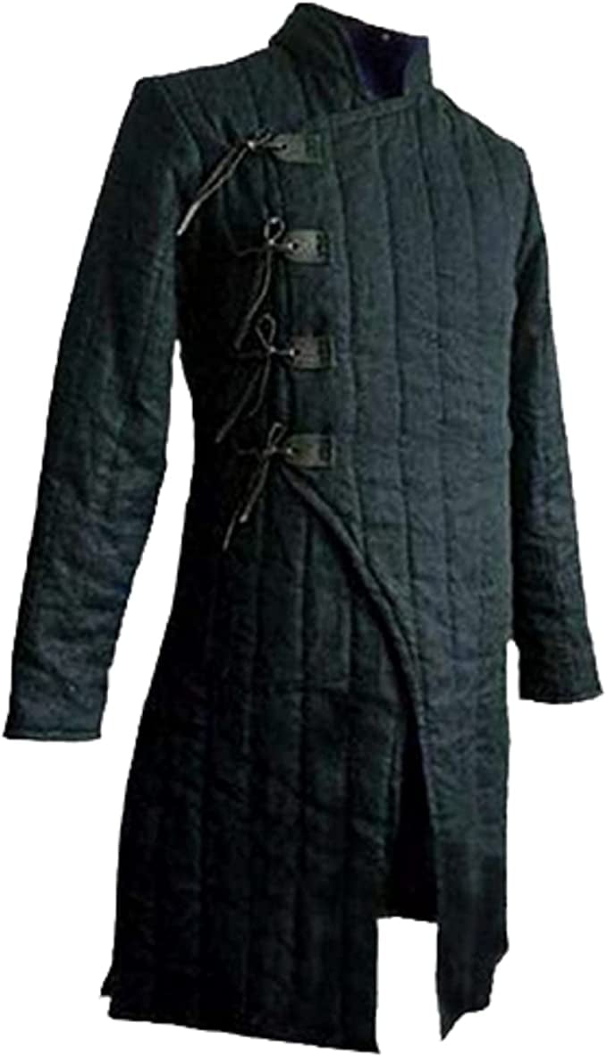 Thick Padded Cotton Gambeson with Full Sleeves | Medieval Coat Aketon ...