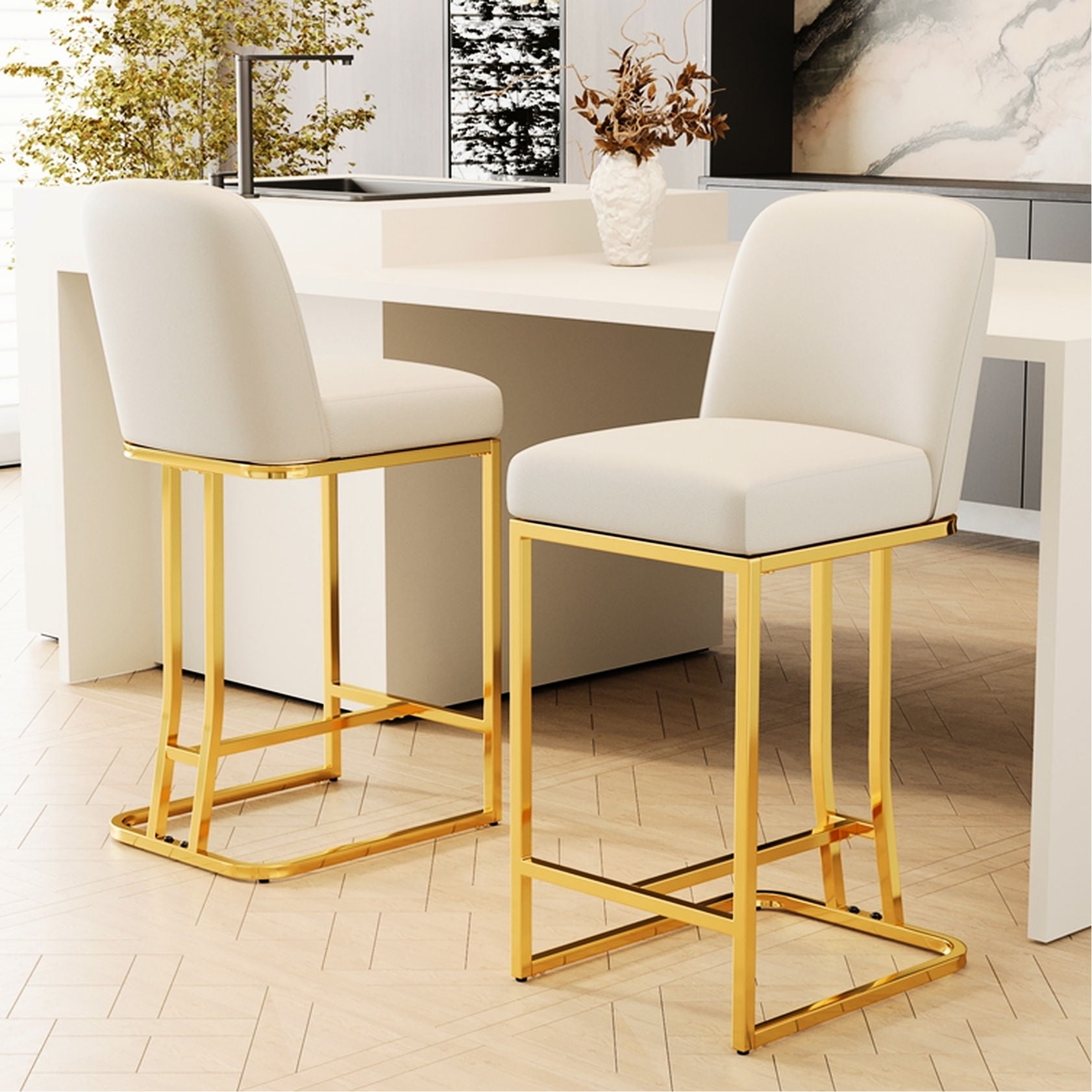 Thick Padding, Sturdy Metal Legs | Can Be Used at Bar Counters or ...