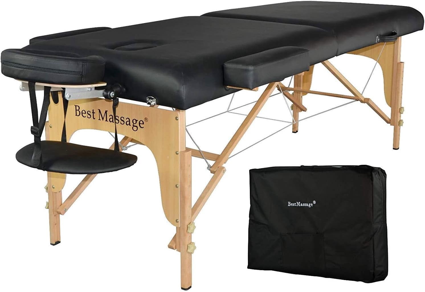 Thick Portable Massage Table – Height Adjustable, Folding Design with ...