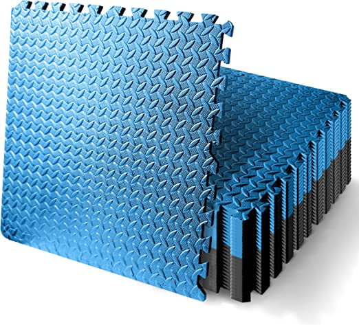 Thick Puzzle Exercise Mat, 25 Pcs EVA Foam Interlocking Tiles ...