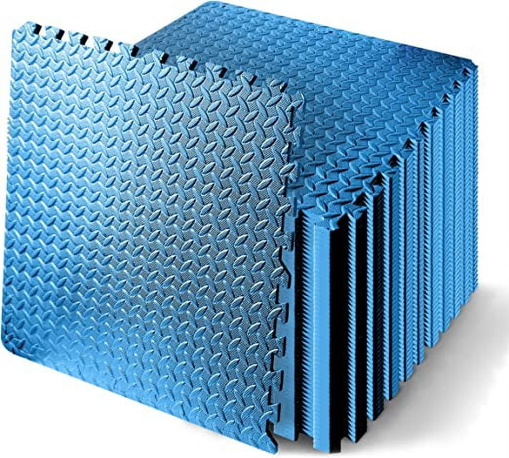 Workout Floor Mats ZENY Puzzle Exercise Mat - 1/2" Thick Interlocking ...