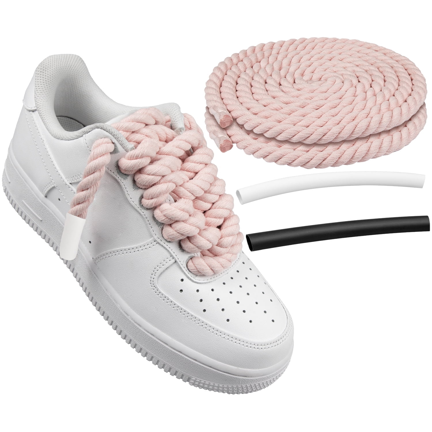 Thick Rope Shoe Laces for Air Force 1, Chunky Twisted Round Cotton ...