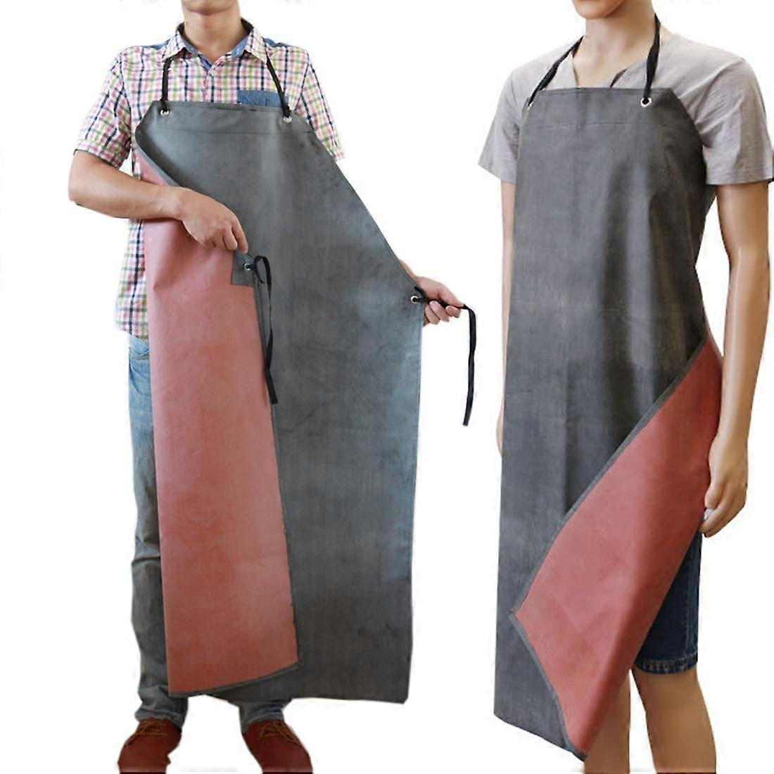 Thick Rubber Apron, 47.2 Inch x 33.5 Inch Waterproof Apron, Long ...